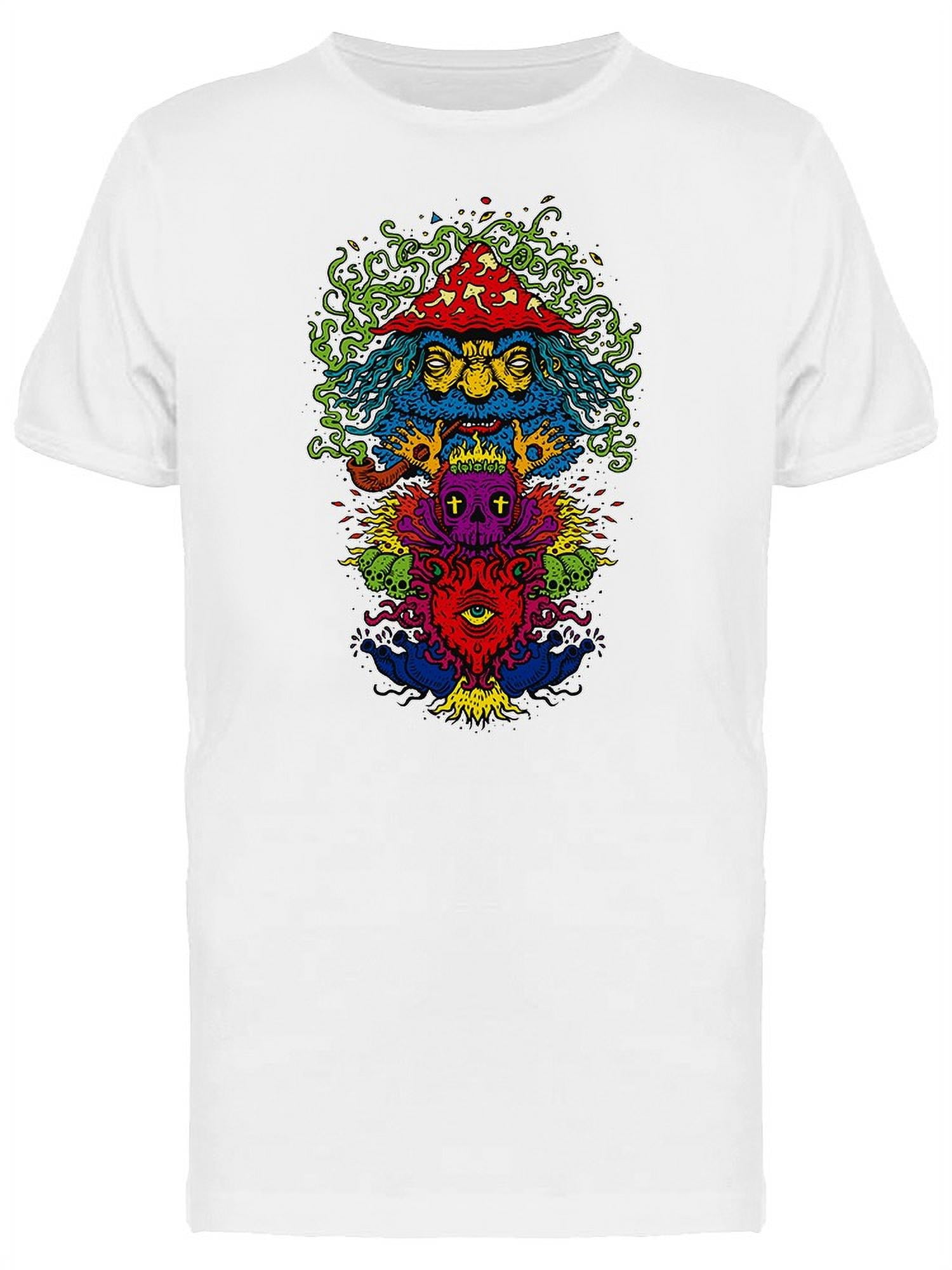 Psychedelic Wizard Hat Mushroom T-Shirt Men -Image by Shutterstock ...