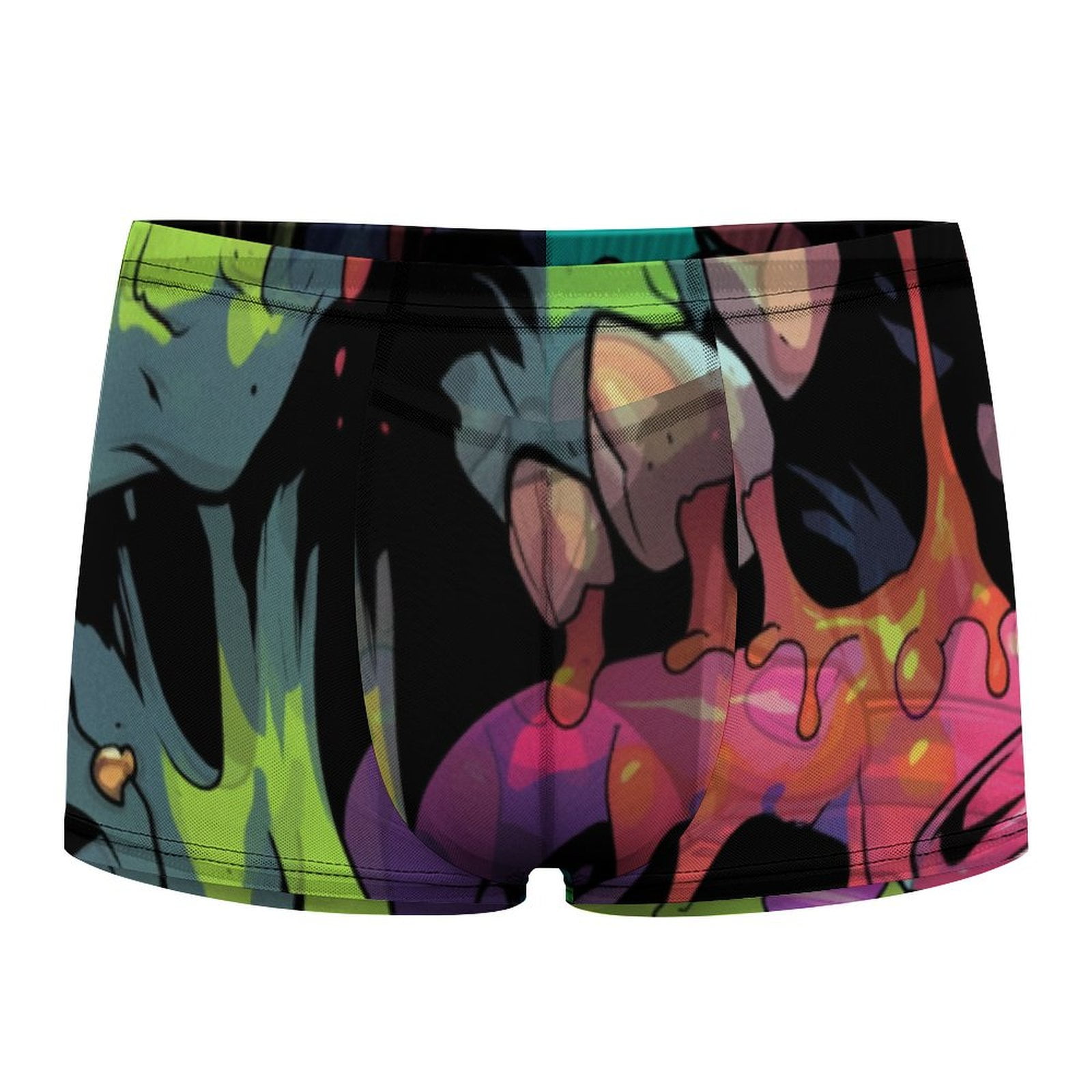 Psychedelic Zombie Skull Print Men's Mesh Boxer Briefs Cooling ...