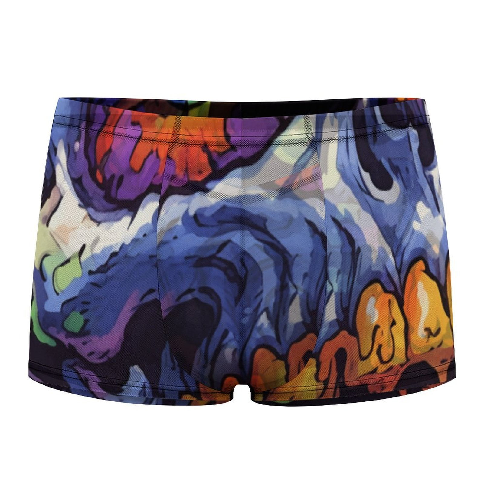 Psychedelic Zombie Skull Print Men's Mesh Boxer Briefs Cooling ...