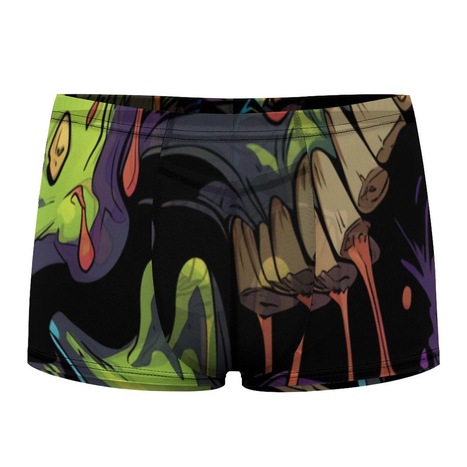 Psychedelic Zombie Skull Print Men's Mesh Boxer Briefs Cooling ...