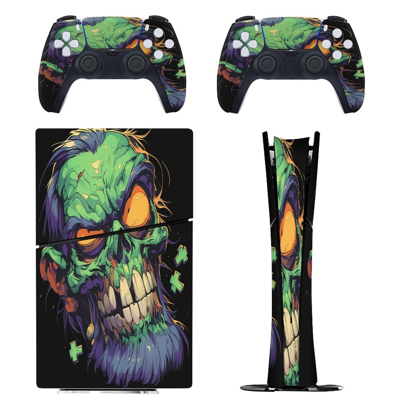 Psychedelic Zombie Skull Print PS5/PS5 Pro/PS5 Slim Digital Disc Skin ...