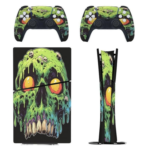 Psychedelic Zombie Skull Print PS5/PS5 Pro/PS5 Slim Digital Disc Skin ...