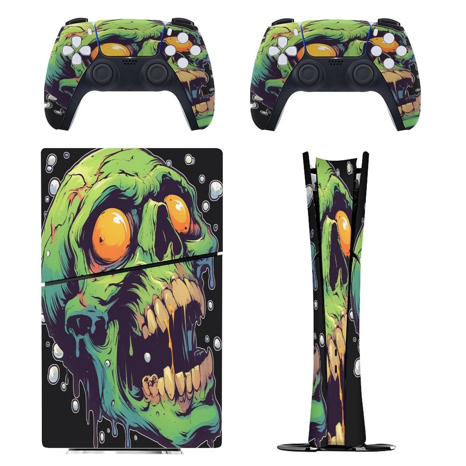 Psychedelic Zombie Skull Print PS5/PS5 Pro/PS5 Slim Digital Disc Skin ...