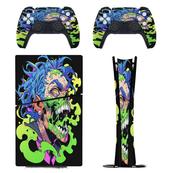Psychedelic Zombie Skull Print PS5/PS5 Pro/PS5 Slim Digital Disc Skin ...