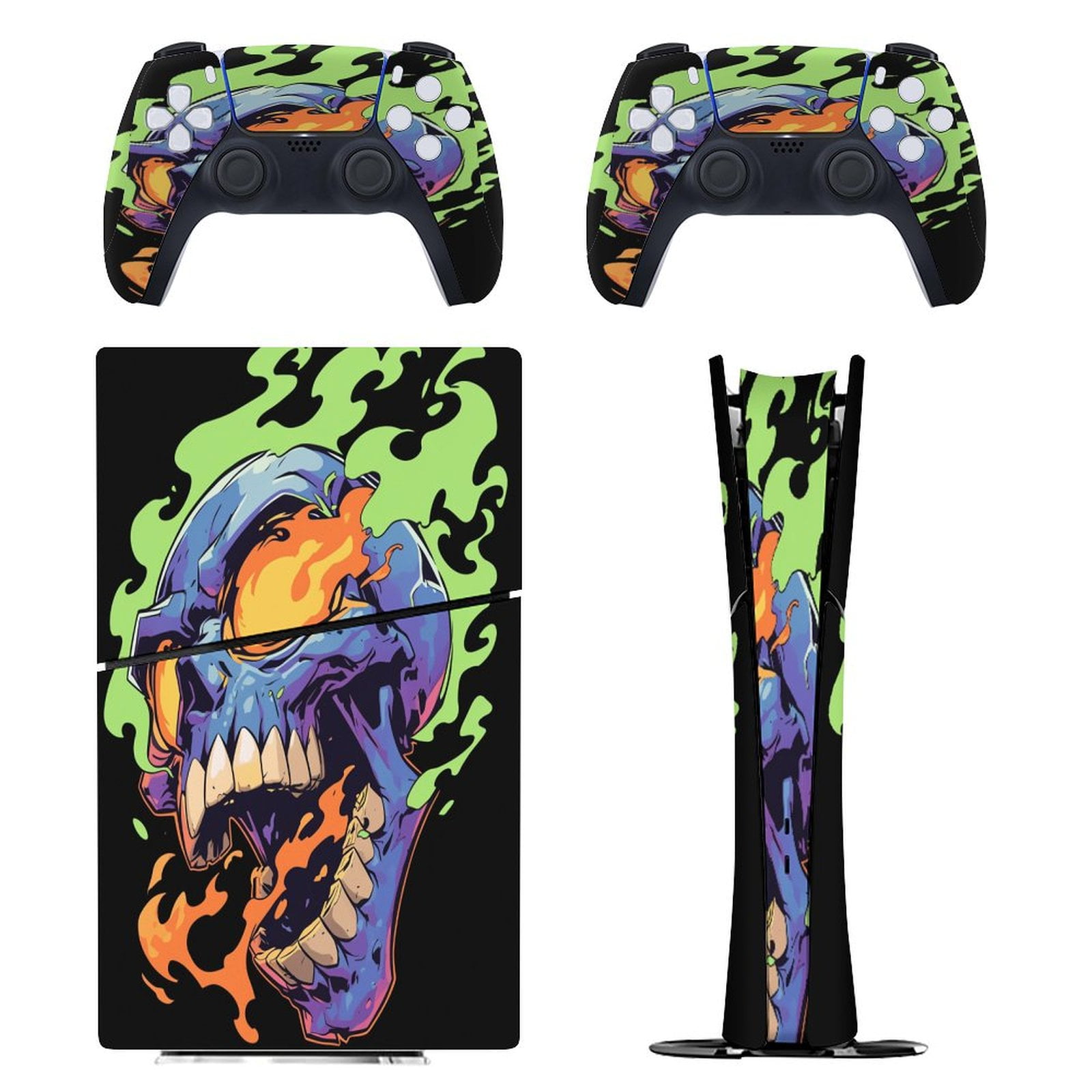 Psychedelic Zombie Skull Print PS5/PS5 Pro/PS5 Slim Digital Disc Skin ...