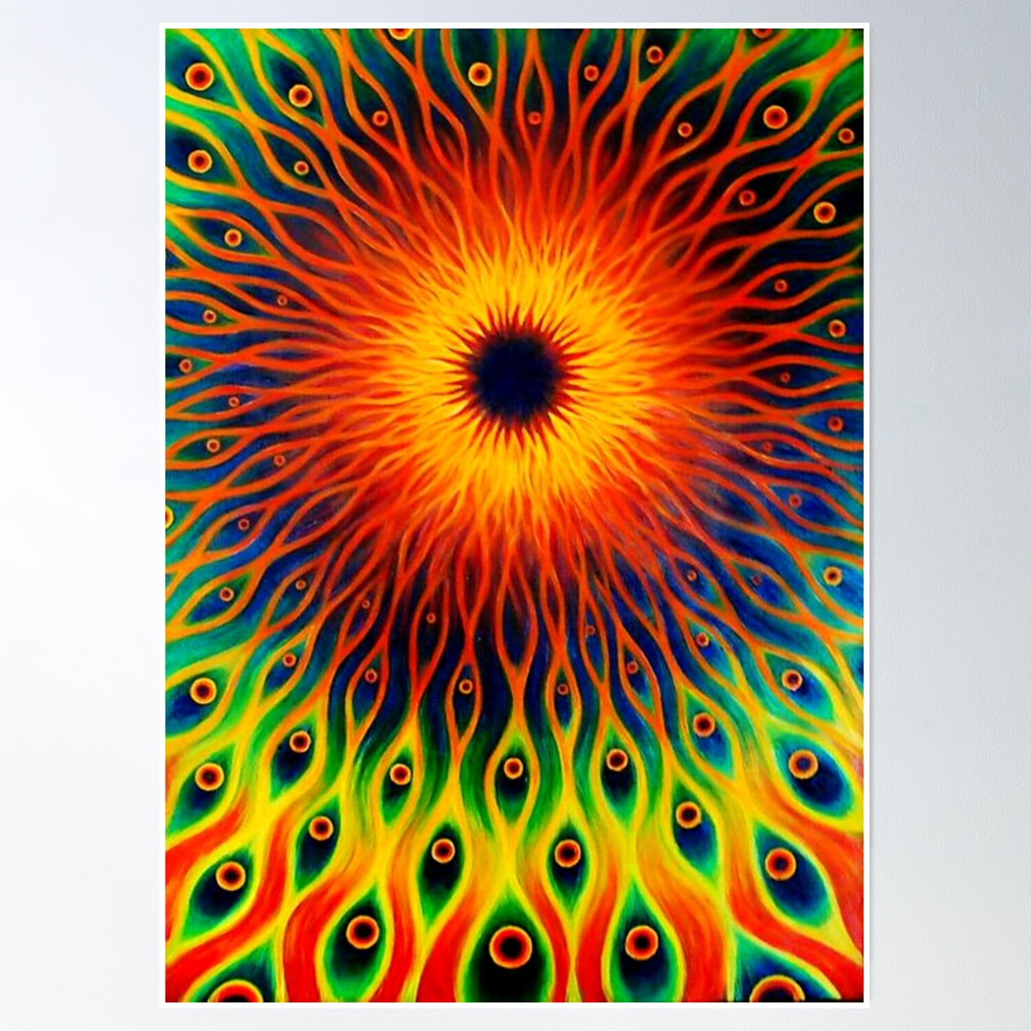 Psychelic Illustration Poster Wall Art, Modern Wall Decor, 12x18 ...