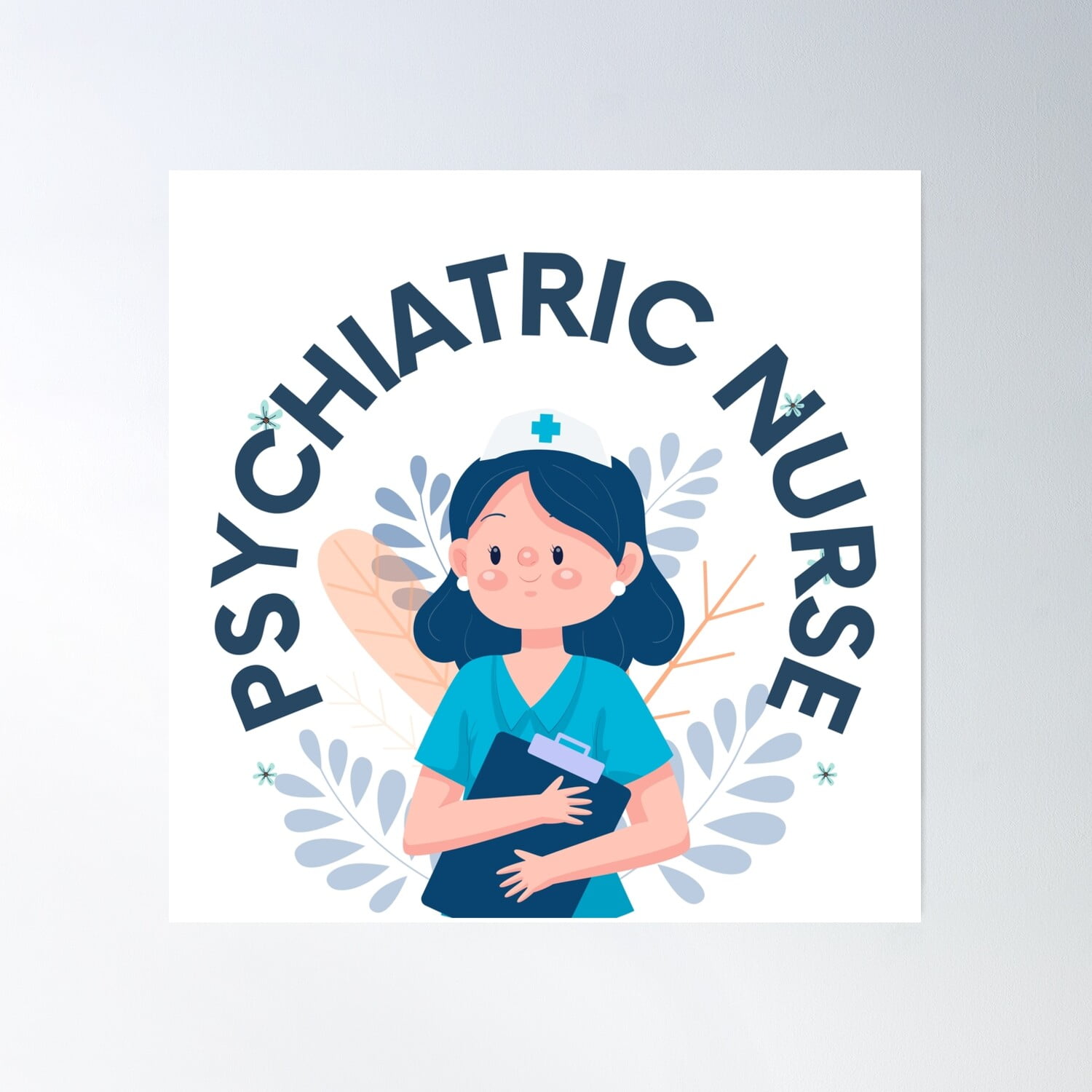 Psychiatric Nurse Cute Illustration – Mental Health Awareness Design ...