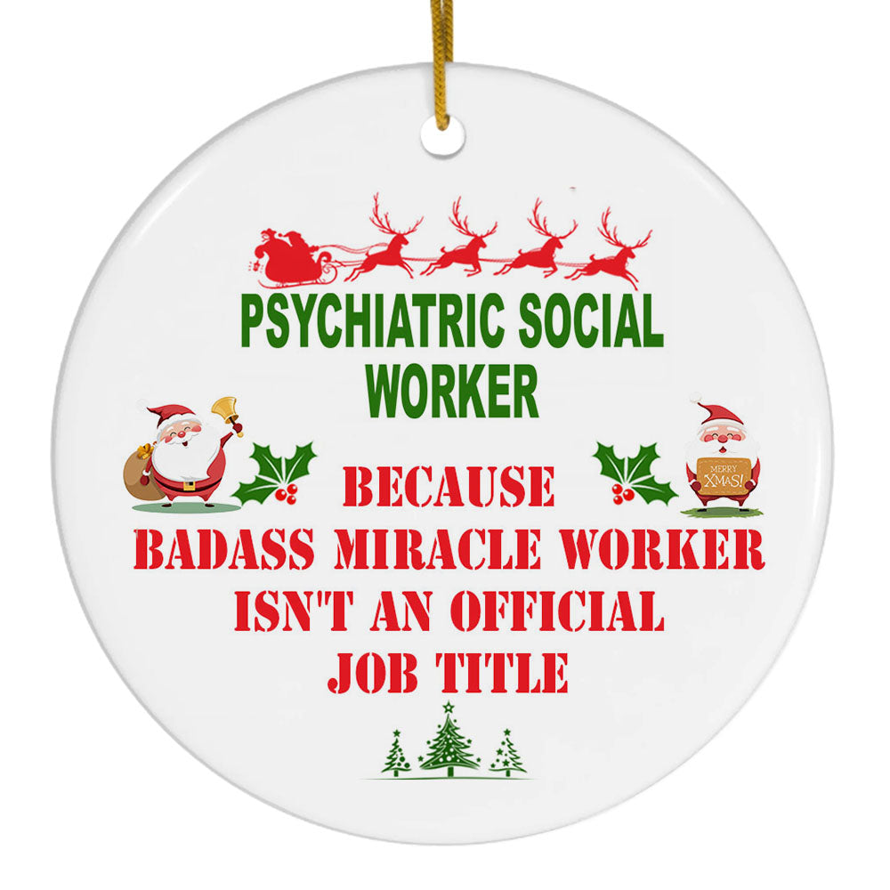 Psychiatric Social Worker Christmas Ornaments 2025, Christmas Tree ...