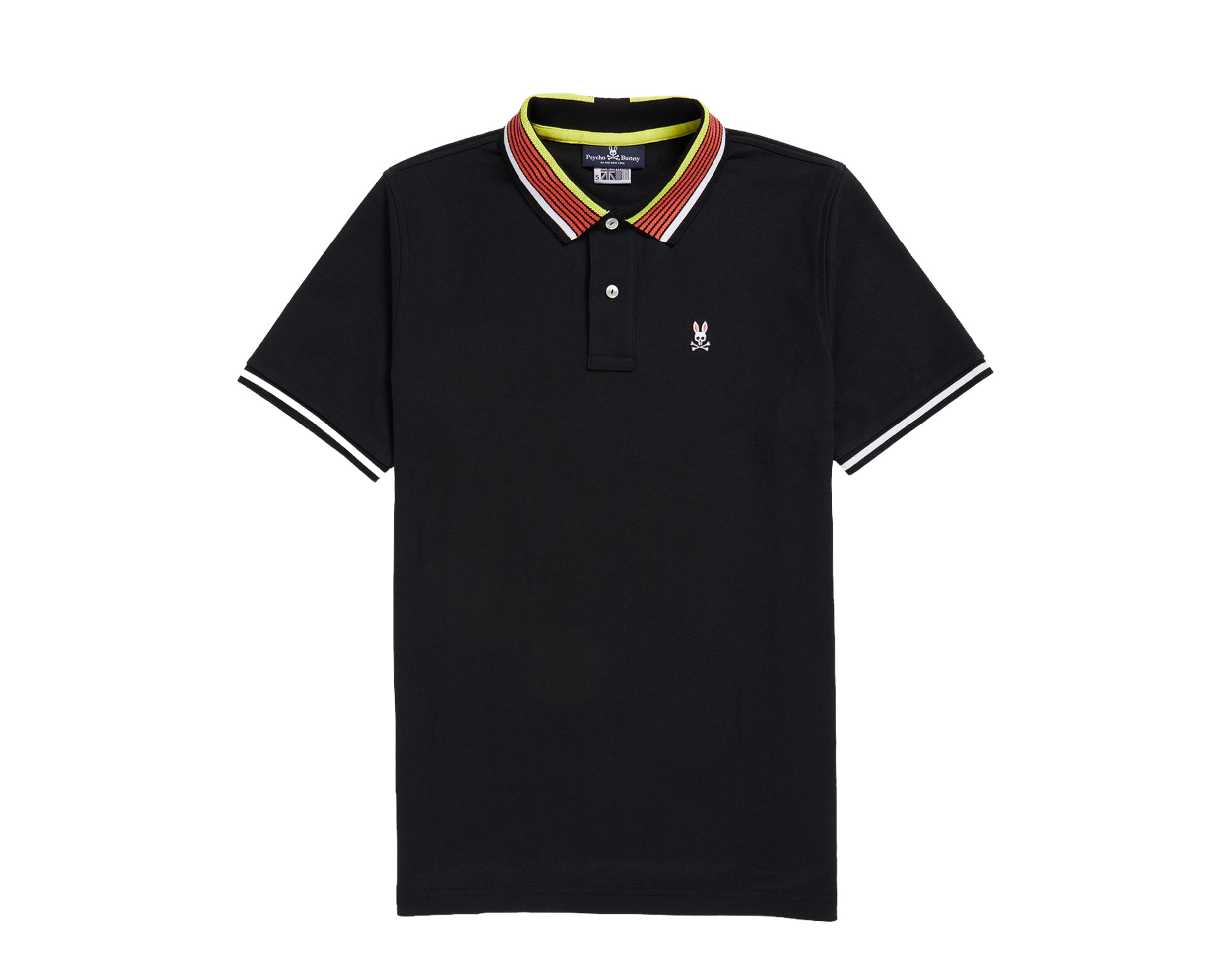 Psycho Bunny York Stripe Collar Polo Men's ShirtBlackXXL - Walmart.com