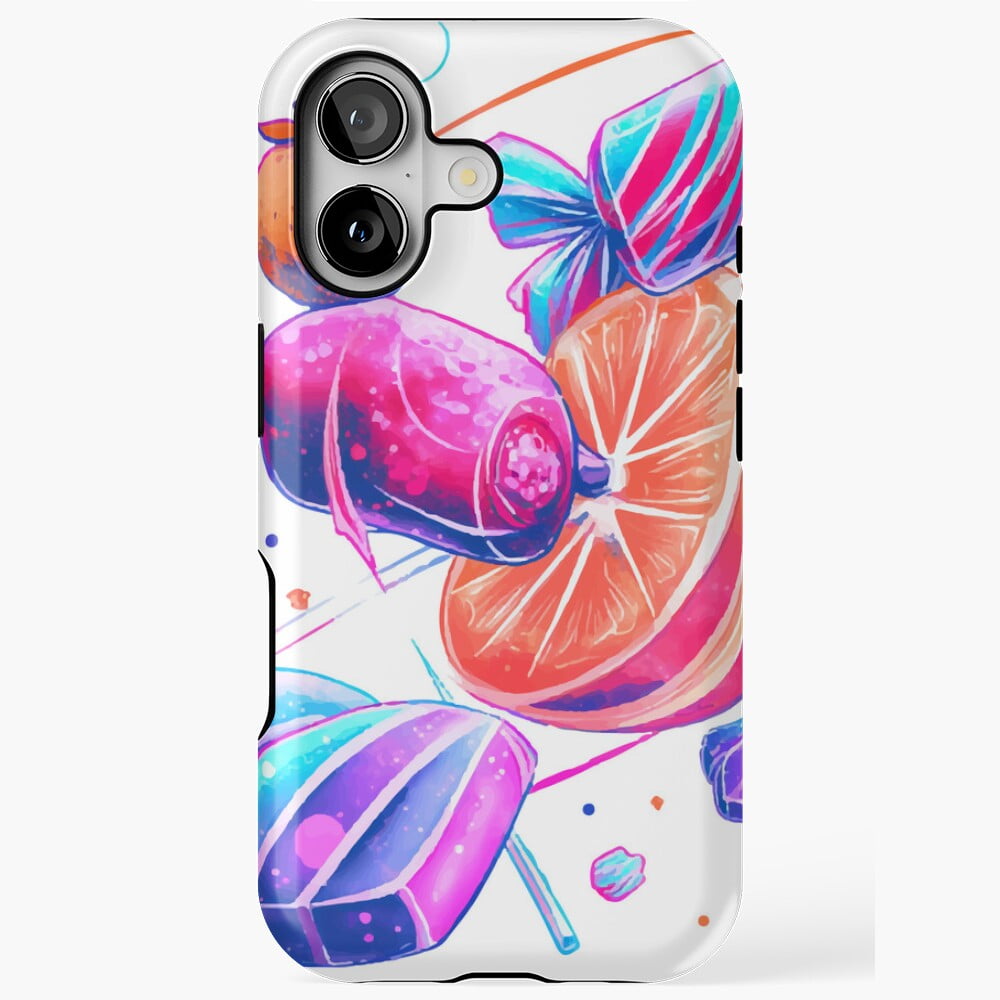 Psycho Candy Pattern Funny Sweet Cartoon Illustration iPhone 17 to 11 ...