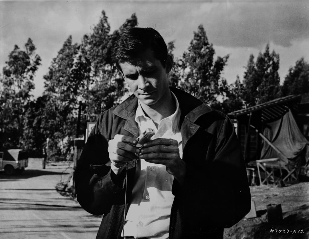 Psycho Cast Member wearing Leather Jacket Excerpt from Film in Black ...