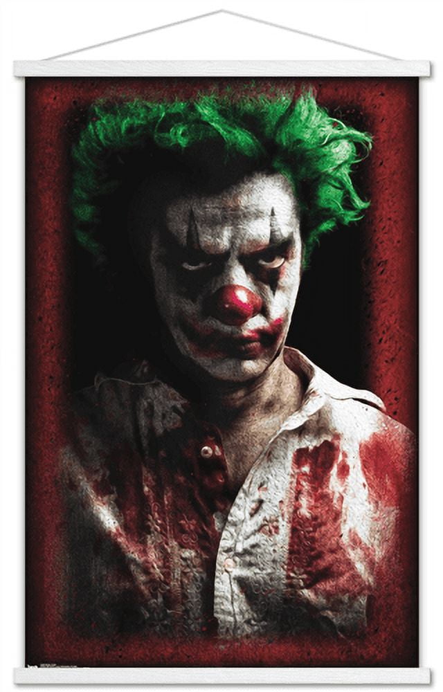 Psycho Clown Wall Poster with Magnetic Frame, 22.375" x 34" - Walmart.com