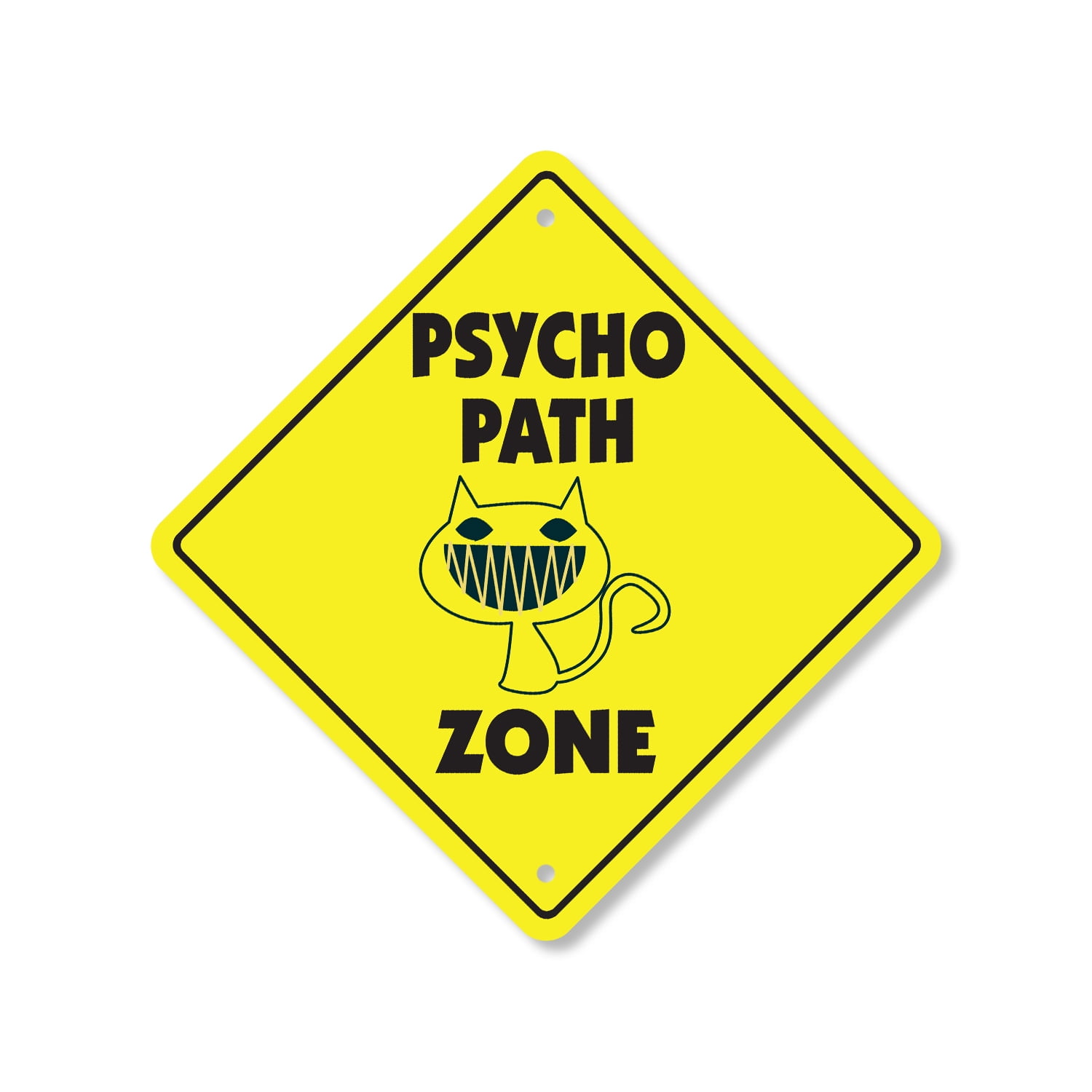 Psycho Path Plastic Crossing Sign - 12 Inch X 12 Inch Xing Sign Gift ...