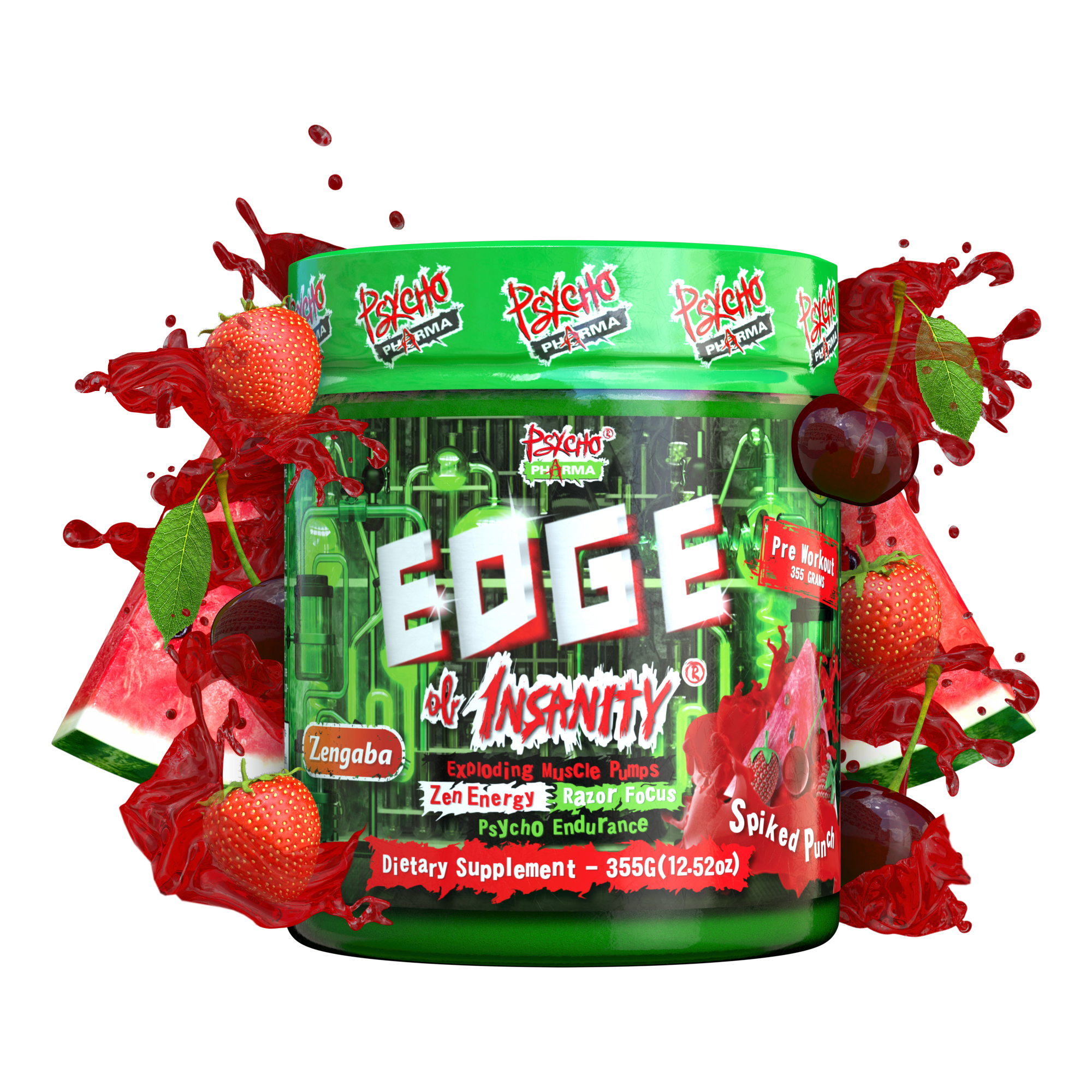 Psycho Pharma Edge of Insanity: Intense Pre-Workout Powder with High ...