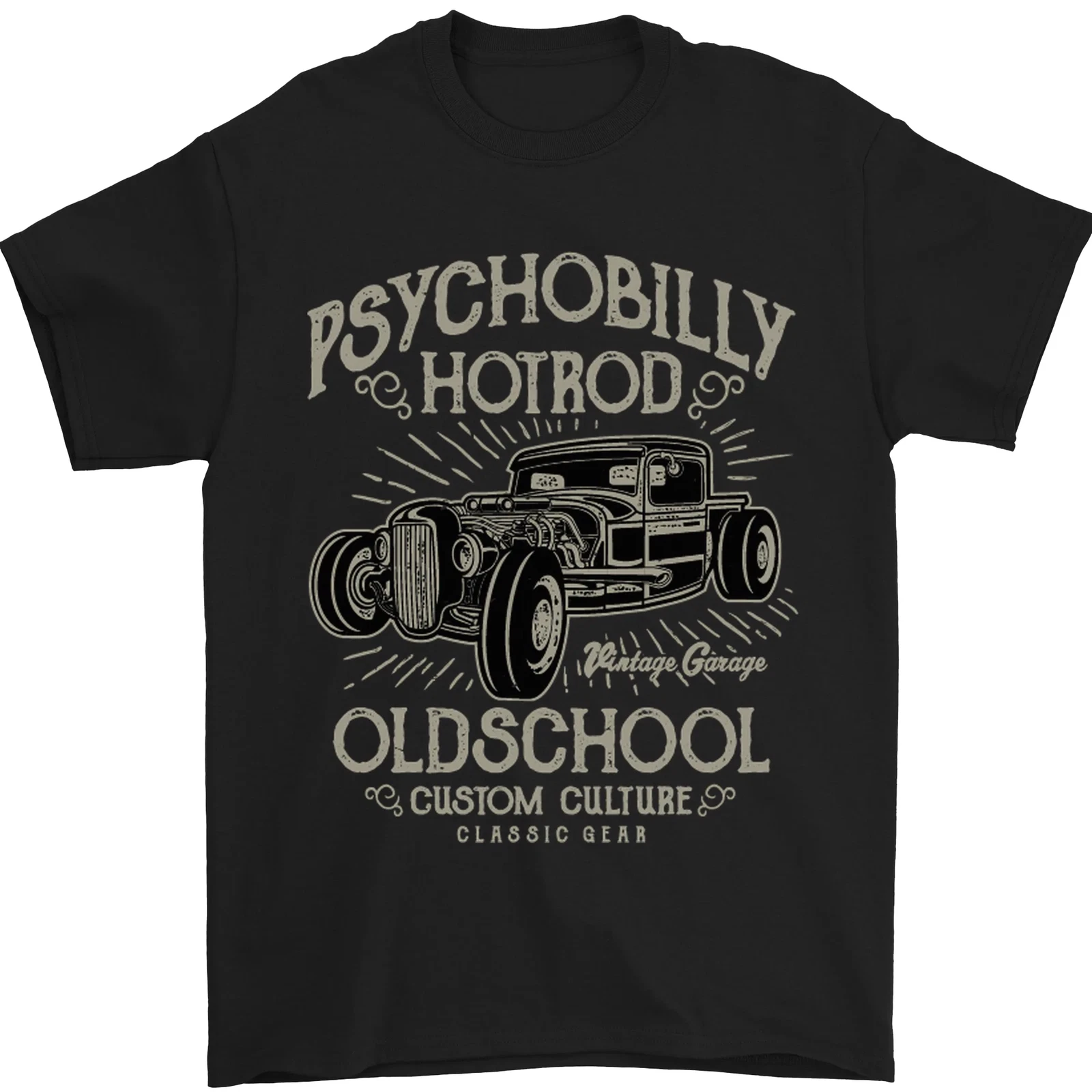 Psychobilly Hotrod Hot Rod Dragster Rockabilly Car Art Unisex T-Shirt ...