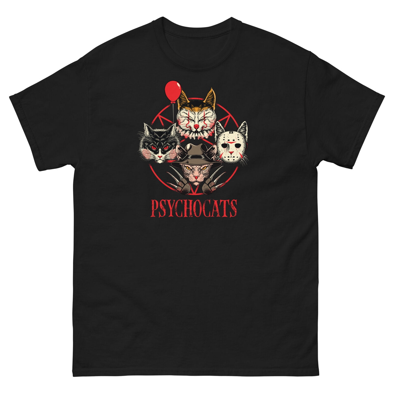 Psychocats Halloween Horror Movies Gothic Slasher Cat Lover Unisex ...