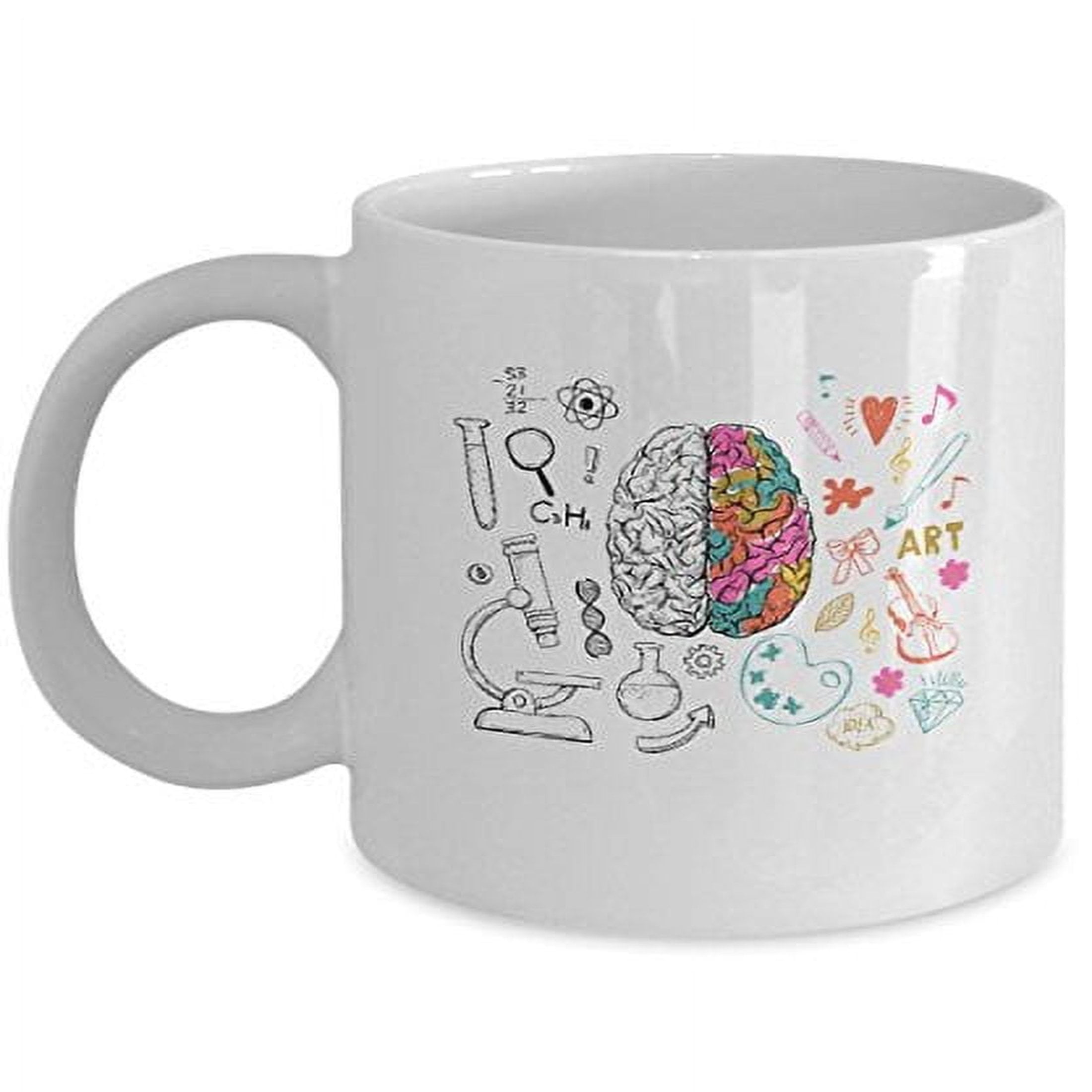 Psychology Coffee Cup - Brain Anatomy Science Art - Psychologists Gift ...