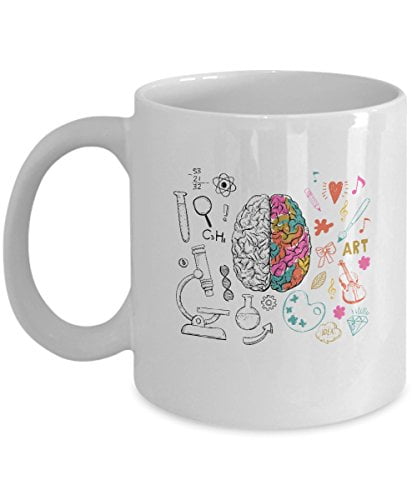 Psychology Coffee Cup - Brain Anatomy Science Art - Psychologists Gift ...