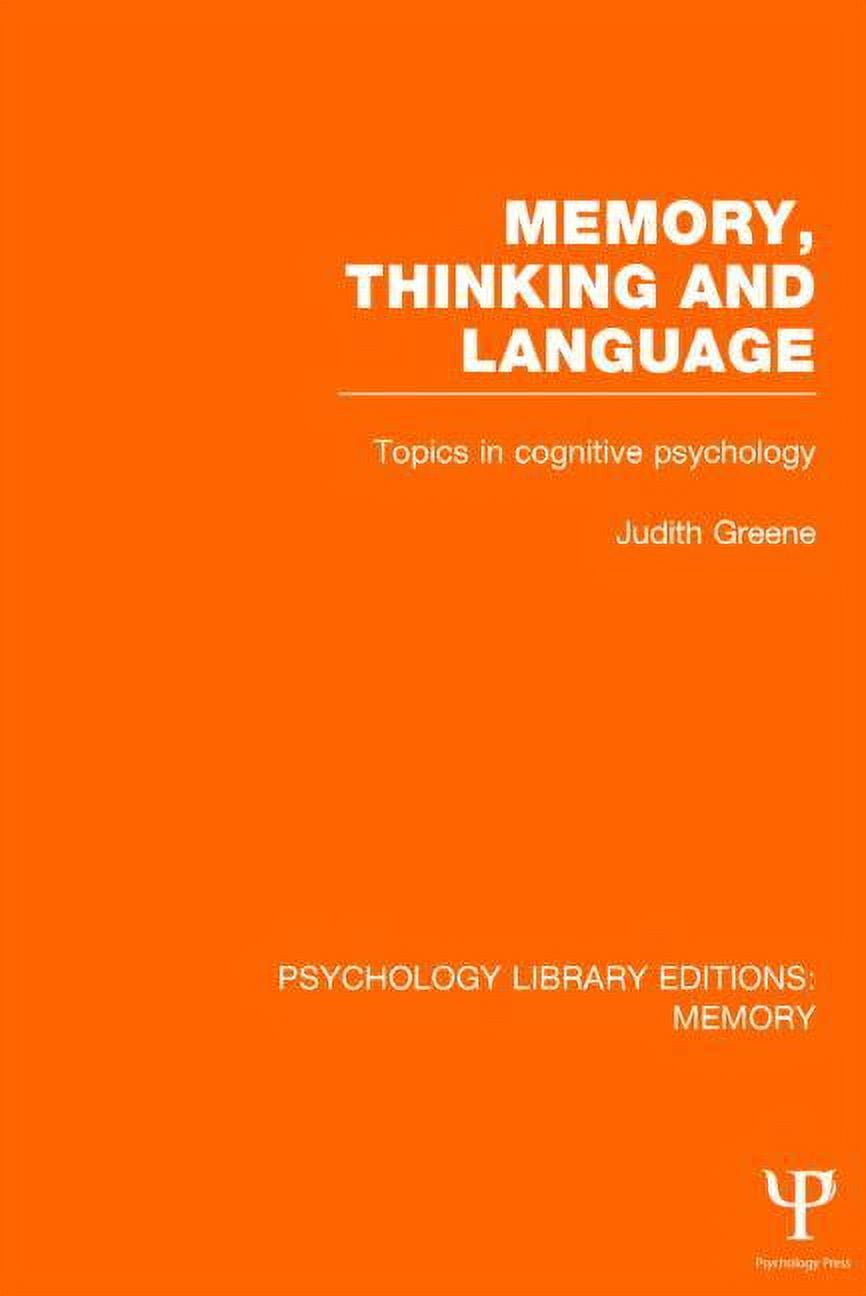 Psychology Library Editions: Memory Memory, Thinking and Language (PLE ...