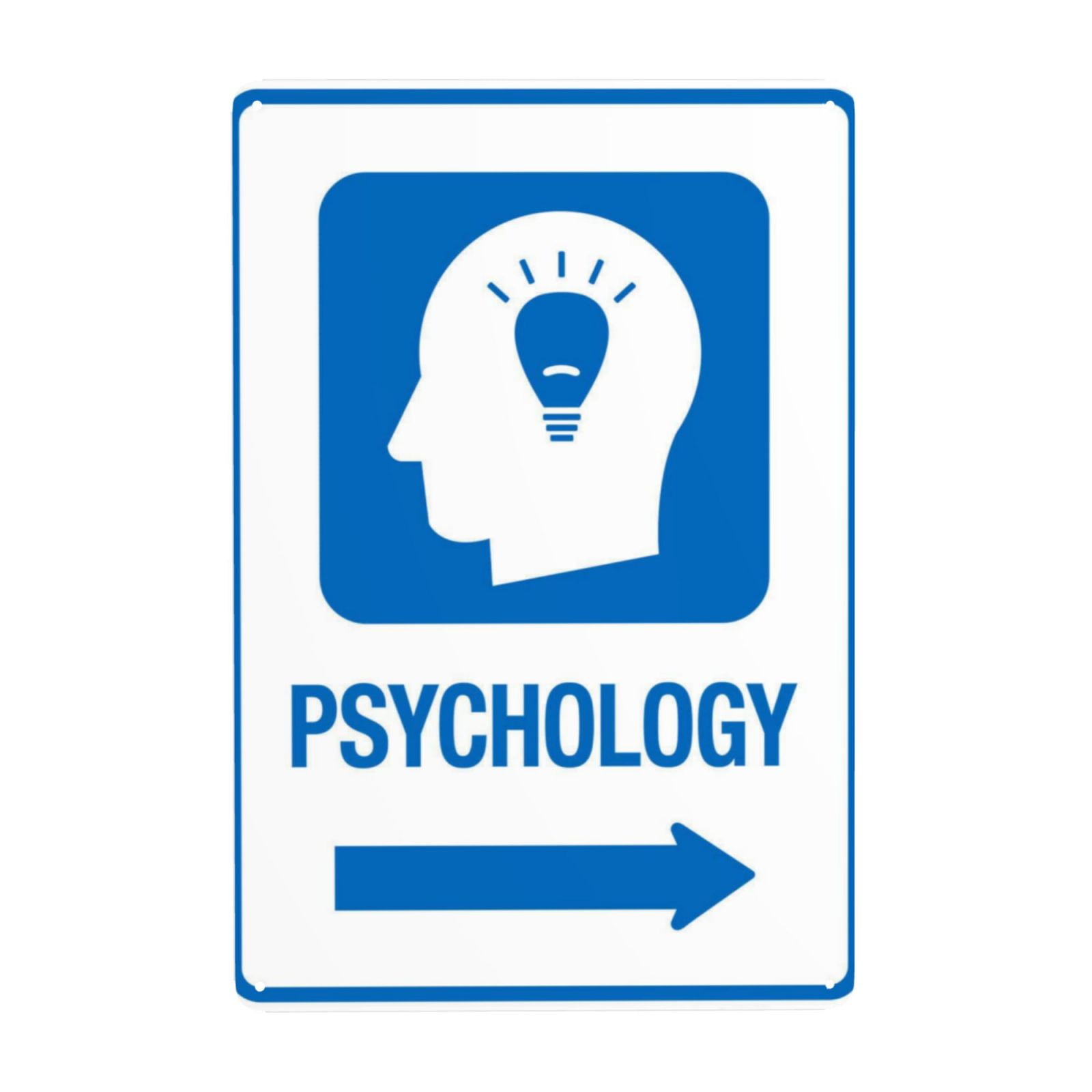 Psychology With Right Arrow Hospital Sign Aluminum Metal Security ...