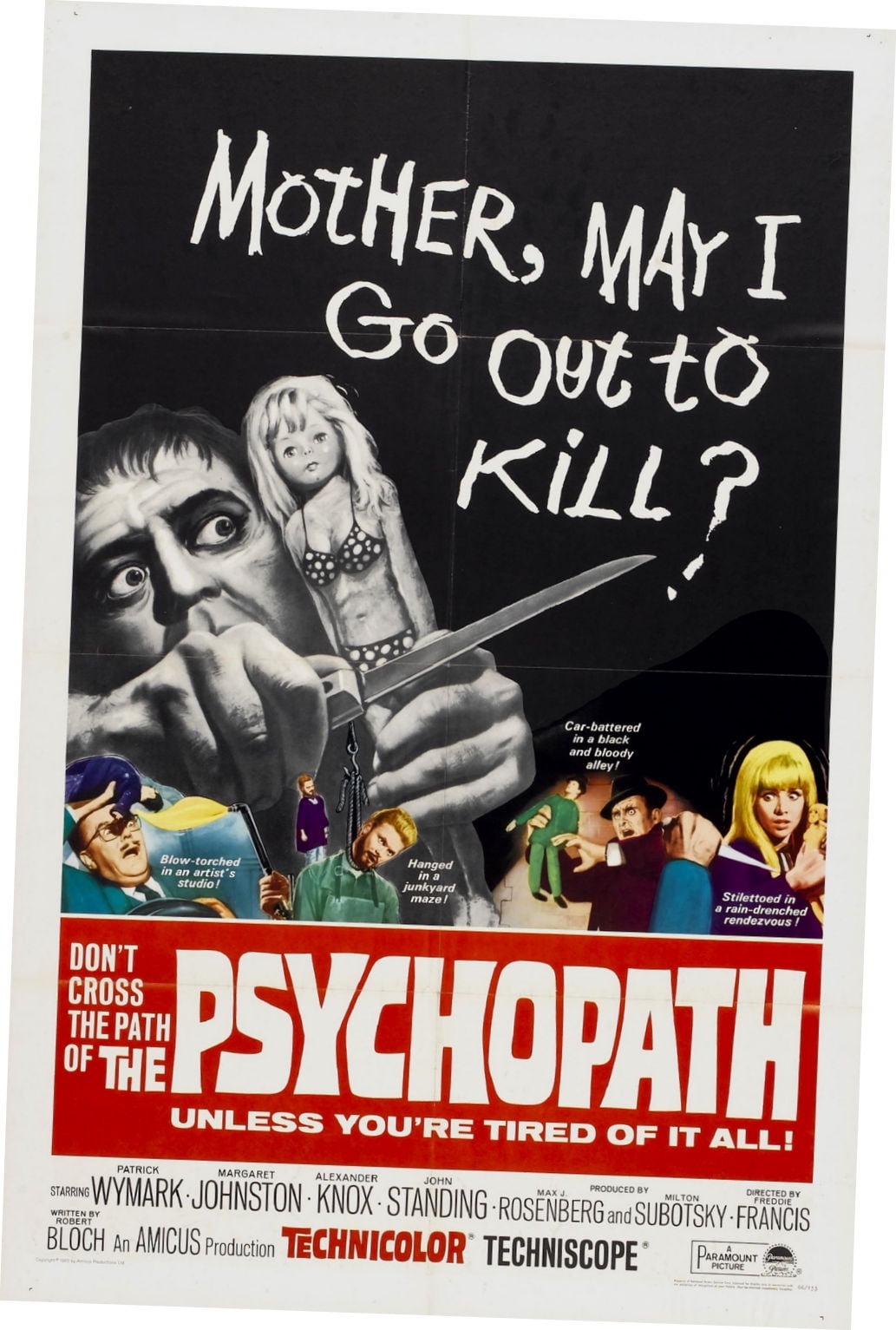 Psychopath The Movie Poster Metal Sign 8Inx 12In Metal Print 8x12 ...
