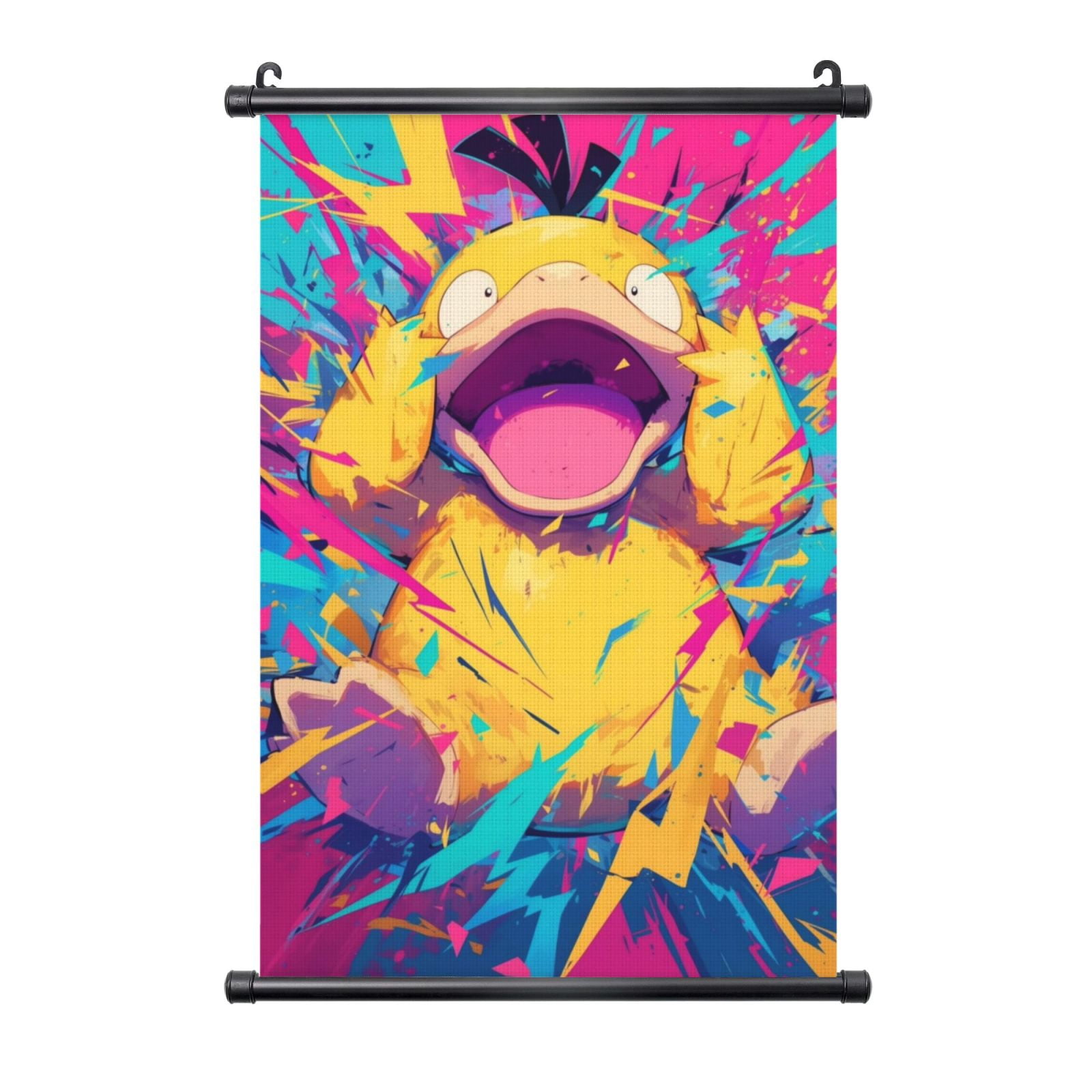 Psyduck Poster Plastic Shaft Wall Hanging Banner Painting Canvas ...