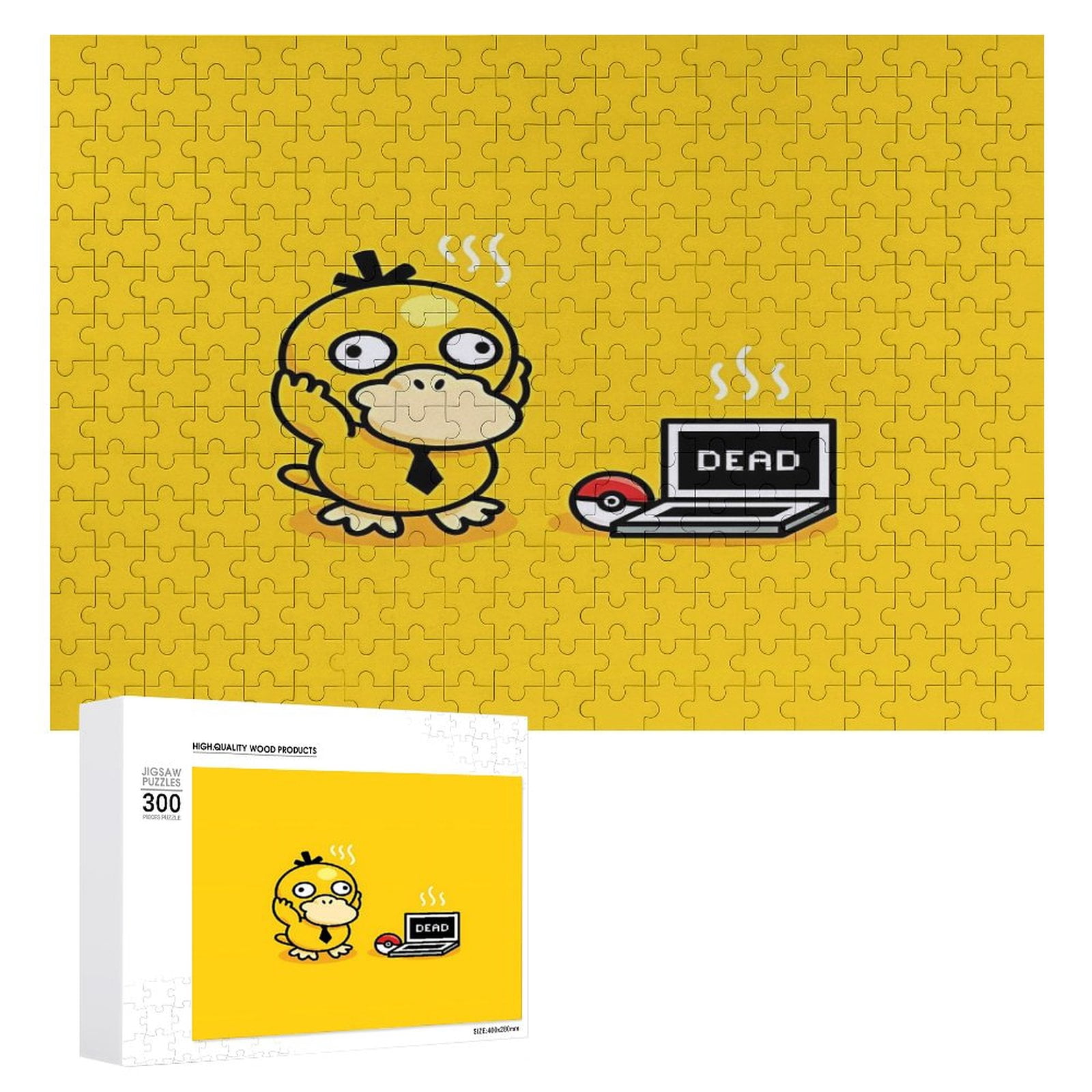 Psyduck Wooden Picture Puzzle-Eco-Friendly Wood, Educational Toy That ...