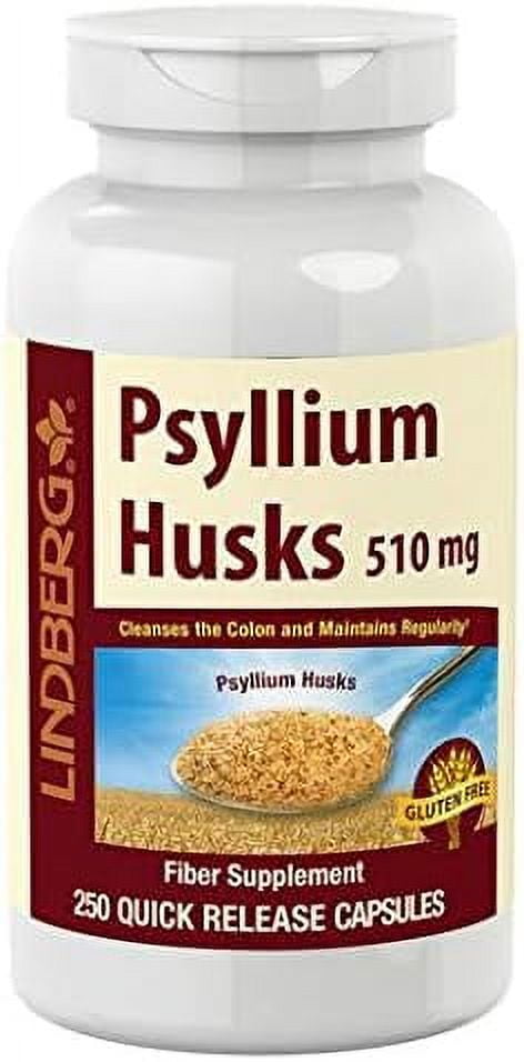Psyllium Husk Capsules 510mg | 250 Count | Fiber Supplement for Men and ...