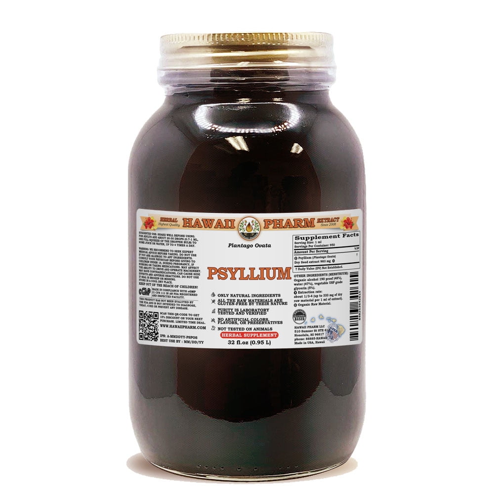 Psyllium (Plantago Ovata) Dry Seed Liquid Extract. Expertly Extracted ...