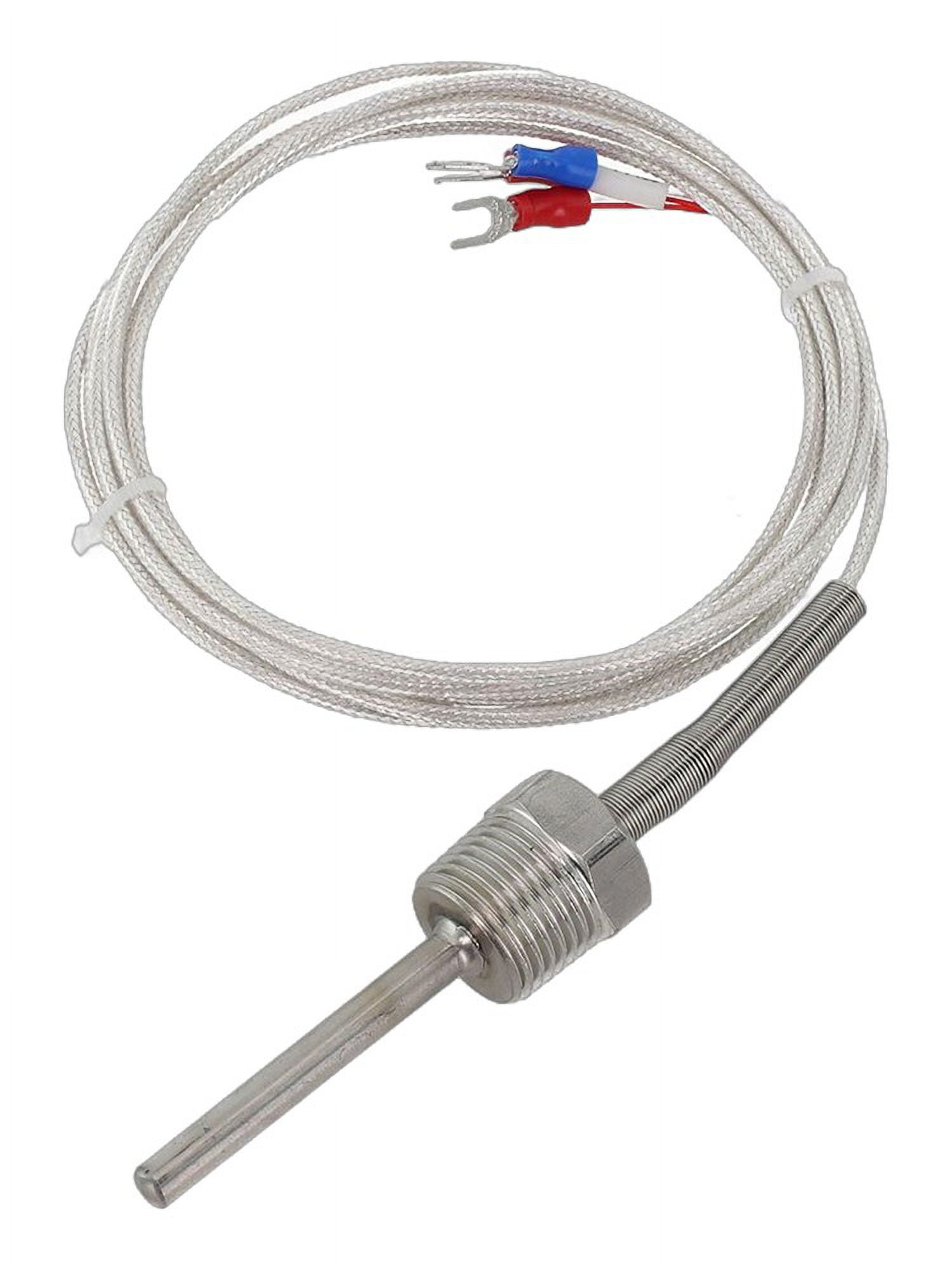 Pt100 Waterproof Probe Sensor 50mm PT NPT 1/2" Thread with Insulation ...