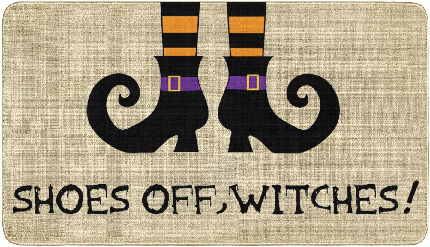 PtRug Halloween Comfort Shoes Off Witches Kitchen Rug Hello Kitchen Mat ...