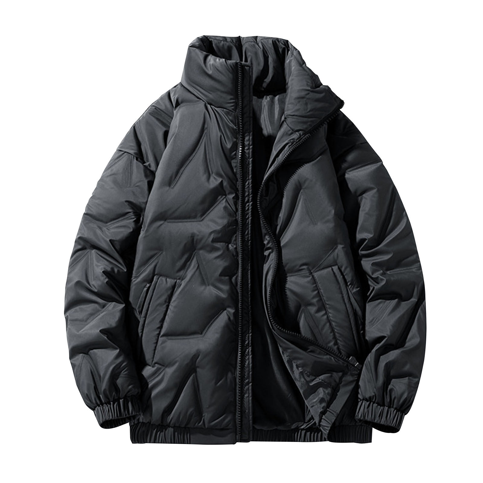 Ptauao Men's Puffer Jacket, Warm Thicken Down Jacket Winter Coats ...