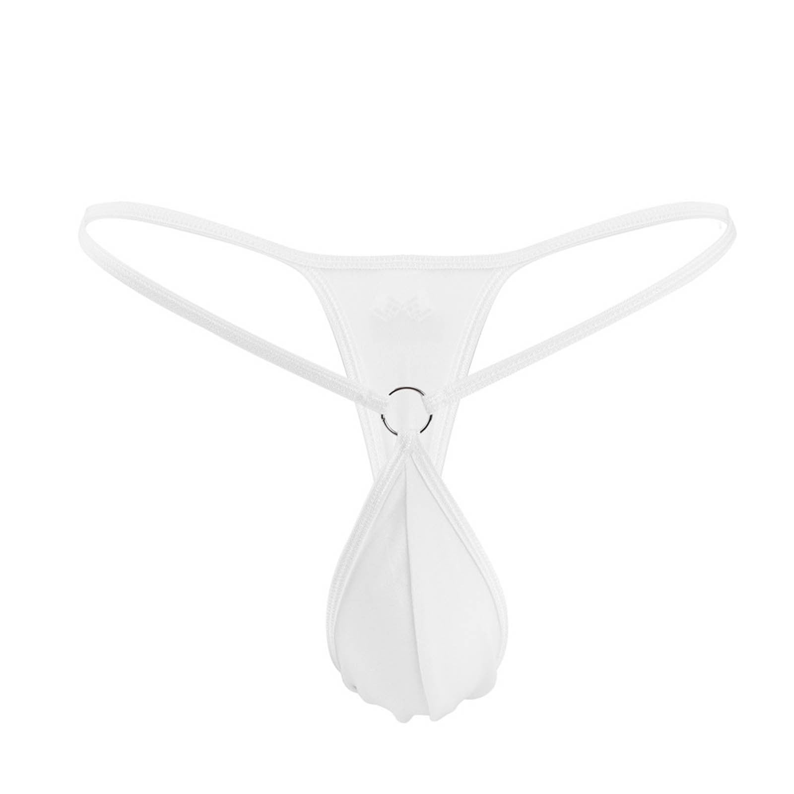 Ptauao Mens Sexy Mini Thong Personality Hoop Fashion Low Waist T Back
