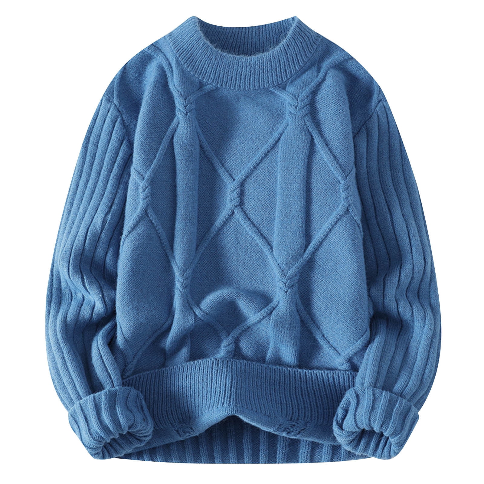 Ptauao Relaxed Fit Twist Pullover for Men Oversize Vintage Sweaters ...