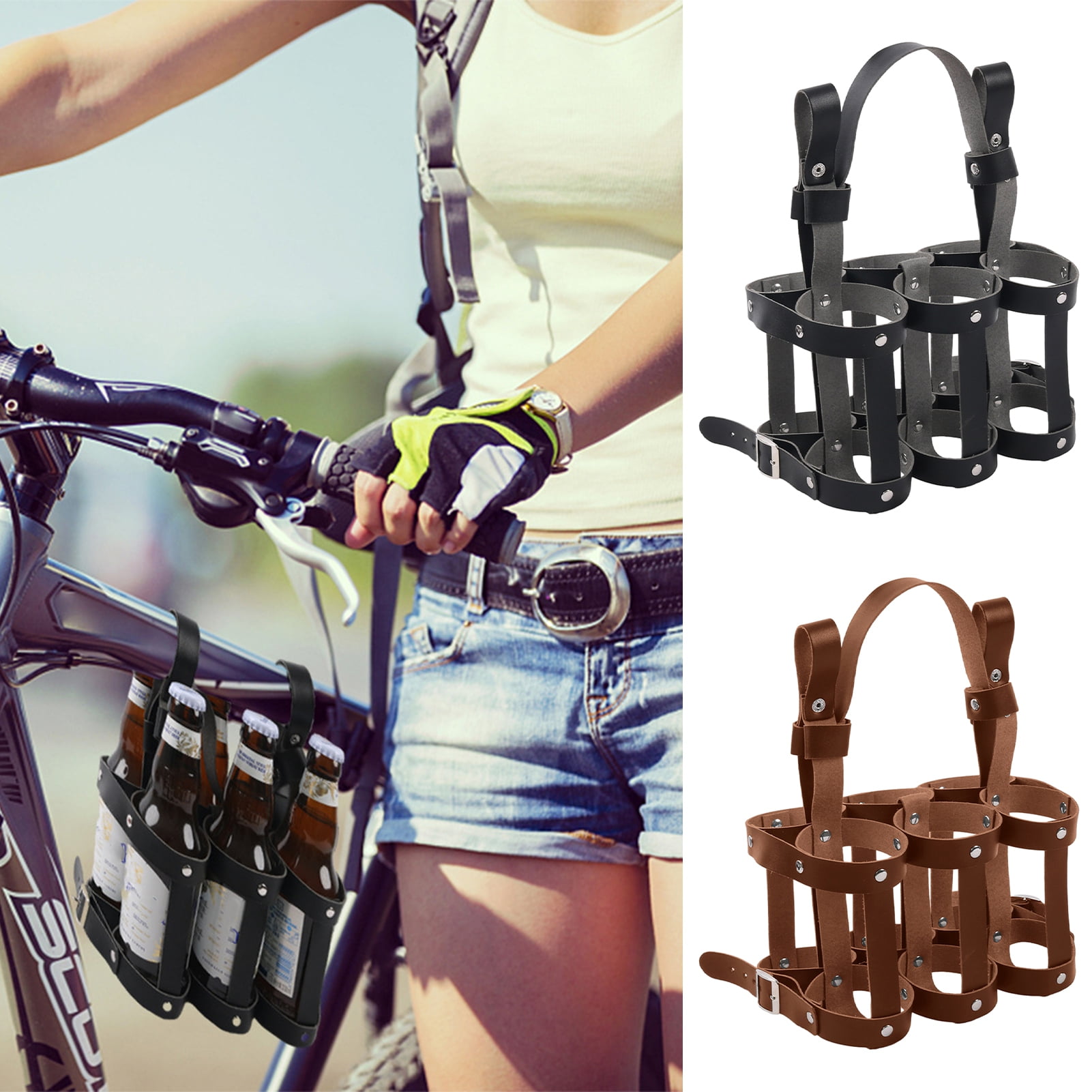 Ptetnvg Bike Beer Rack Bicycle Beer Bottle Large Capacity 6 Holes ...