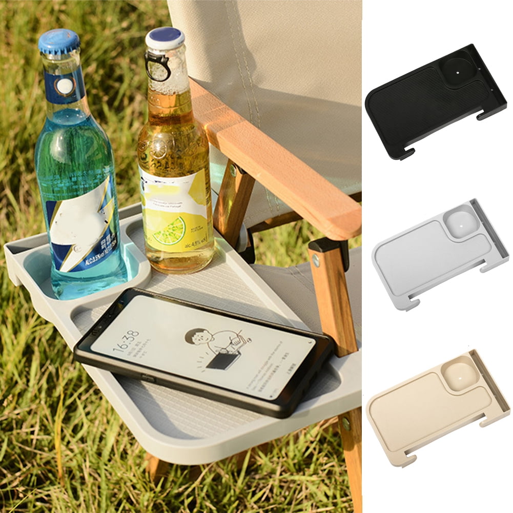 Ptetnvg Shelf with Water Bottle Holder Outdoor Snack Organizer Camping ...