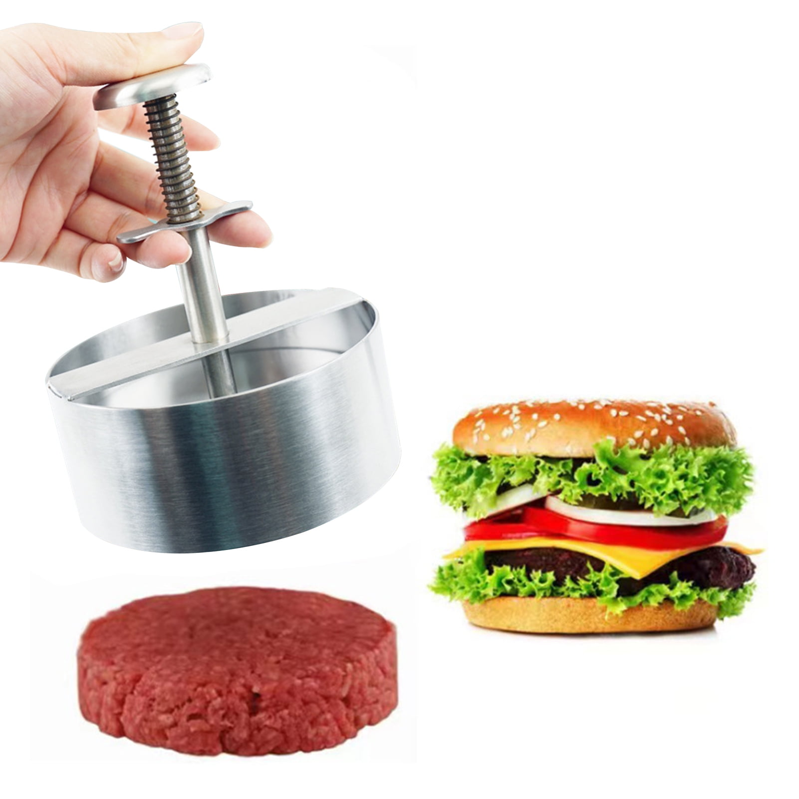 Ptetnvg Stainless Steel Burger Press Food Grade Simple Operation Patty ...