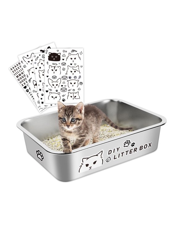 Stainless Steel Litter Boxes in Cat Litter Boxes - Walmart.com