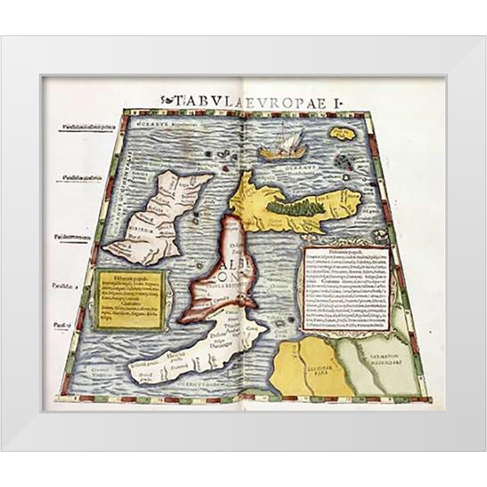 Ptolemaeus, Claudius 14x12 White Modern Wood Framed Museum Art Print ...