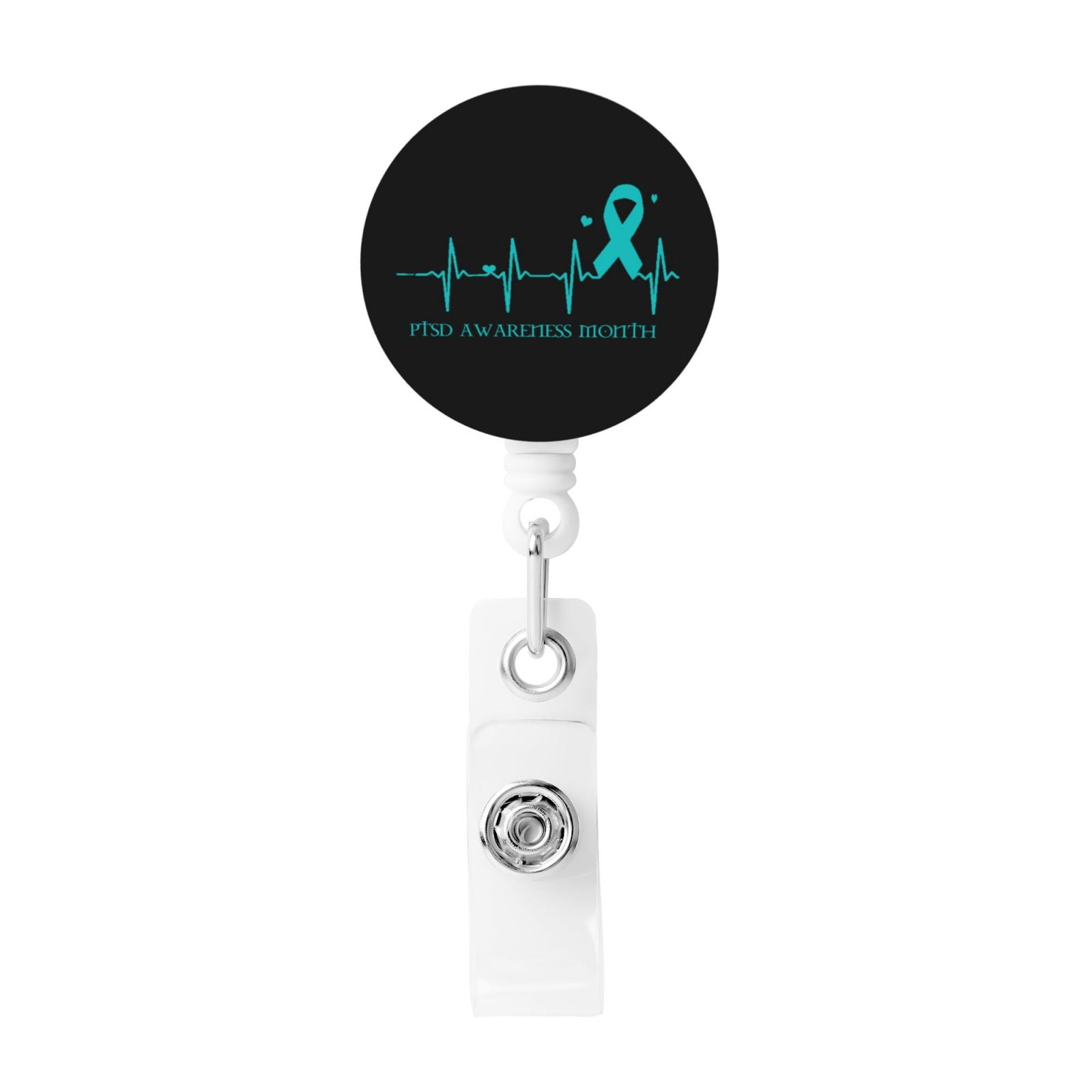 Ptsd Awareness Month Badge Reels Holder Retractable With Id Clip For ...