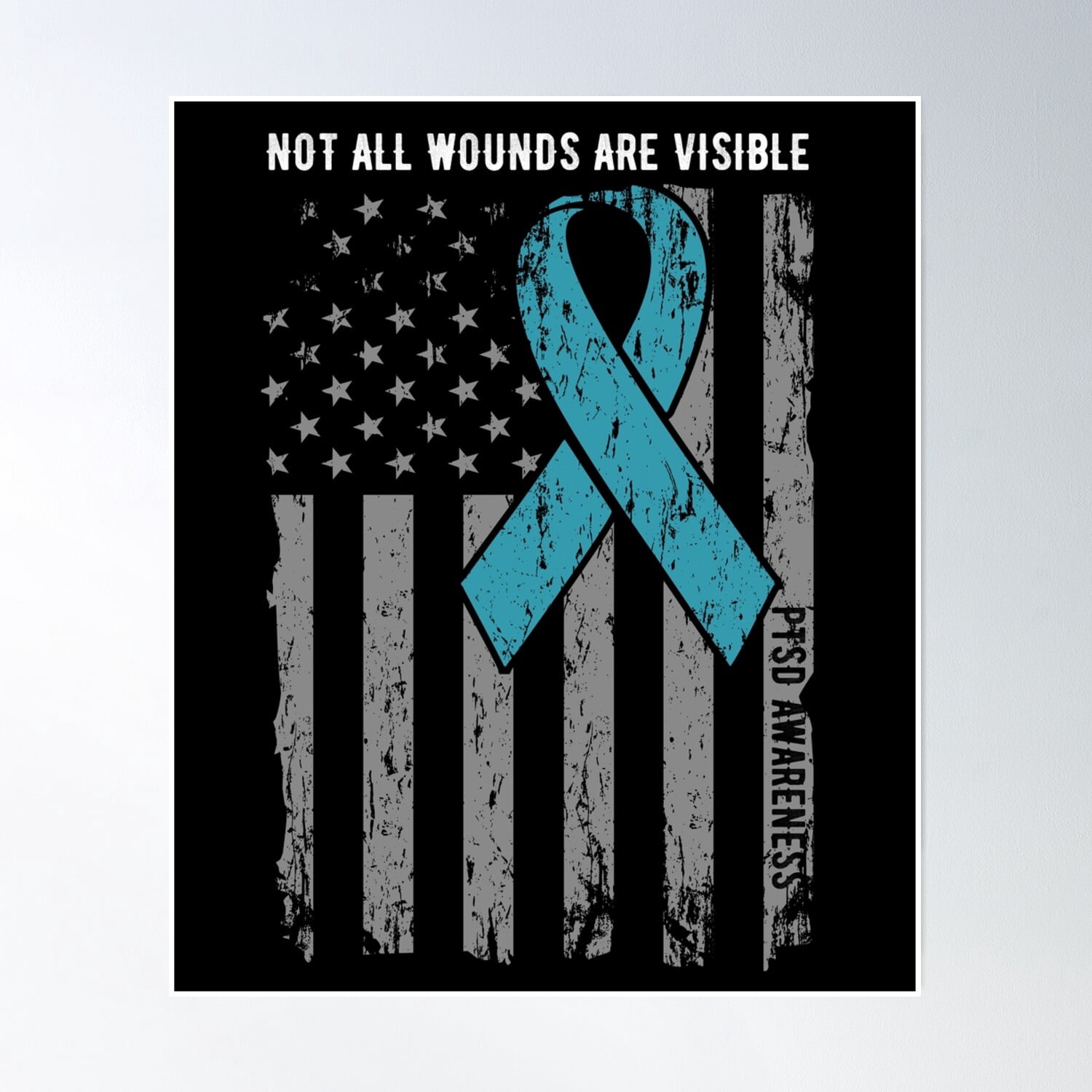 Ptsd Awareness Not All Wounds Are Visible With American Flag And Tale ...