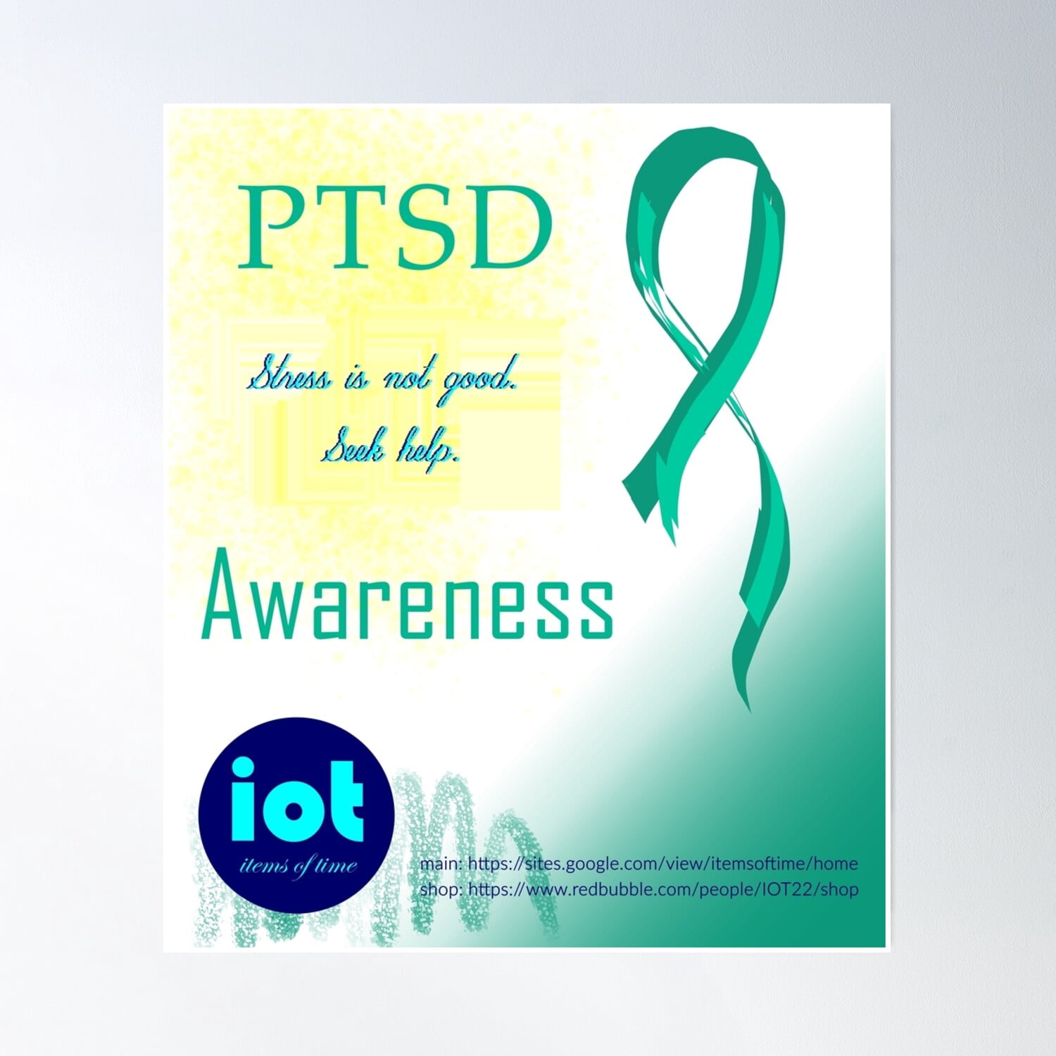 Ptsd Awareness Poster Wall Art, Modern Wall Decor, 12x18 UNFRAMED ...