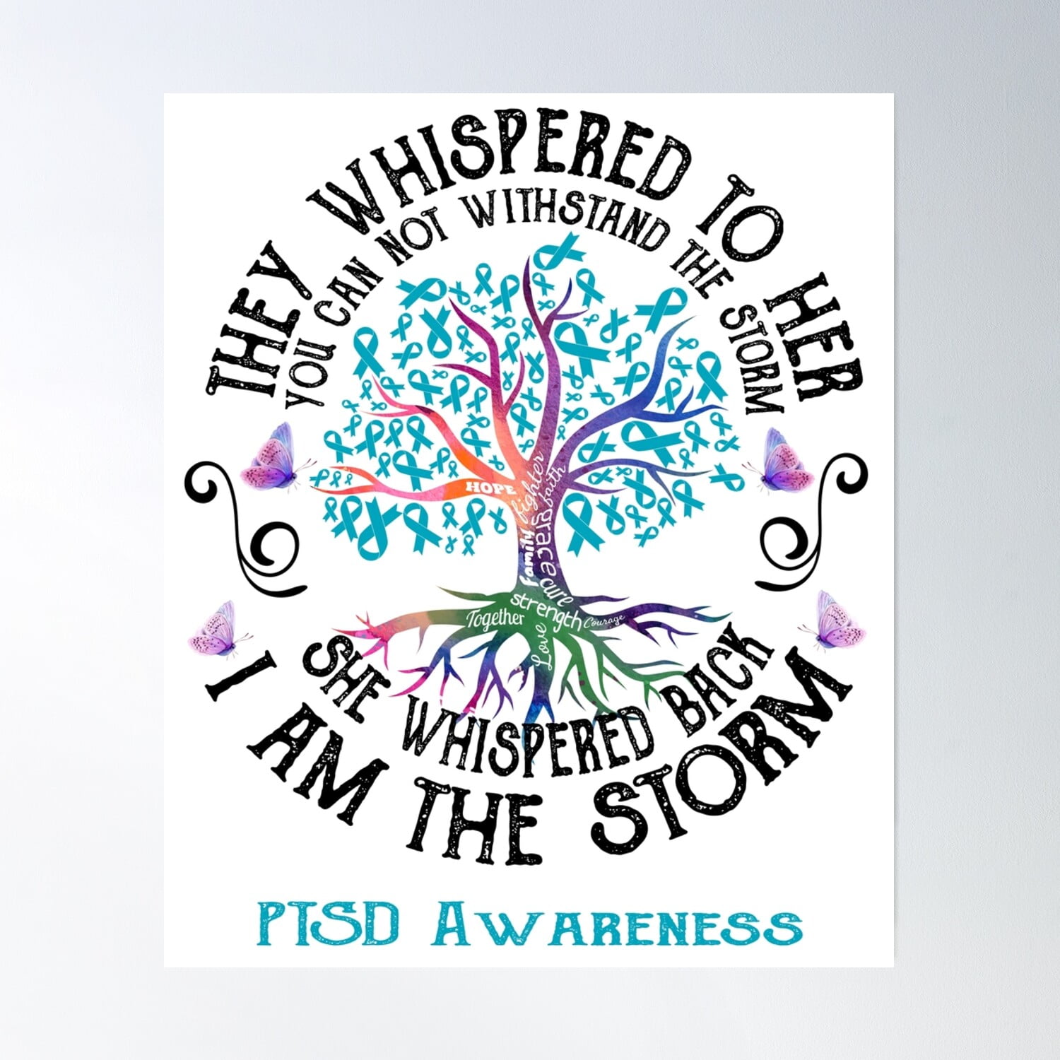 Ptsd Awareness - Ptsd Warrior I Am The Storm Poster Wall Art, Modern ...