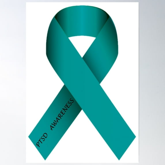 Ptsd Awareness Ribbon Poster Wall Art, Modern Wall Decor, 12x18 ...