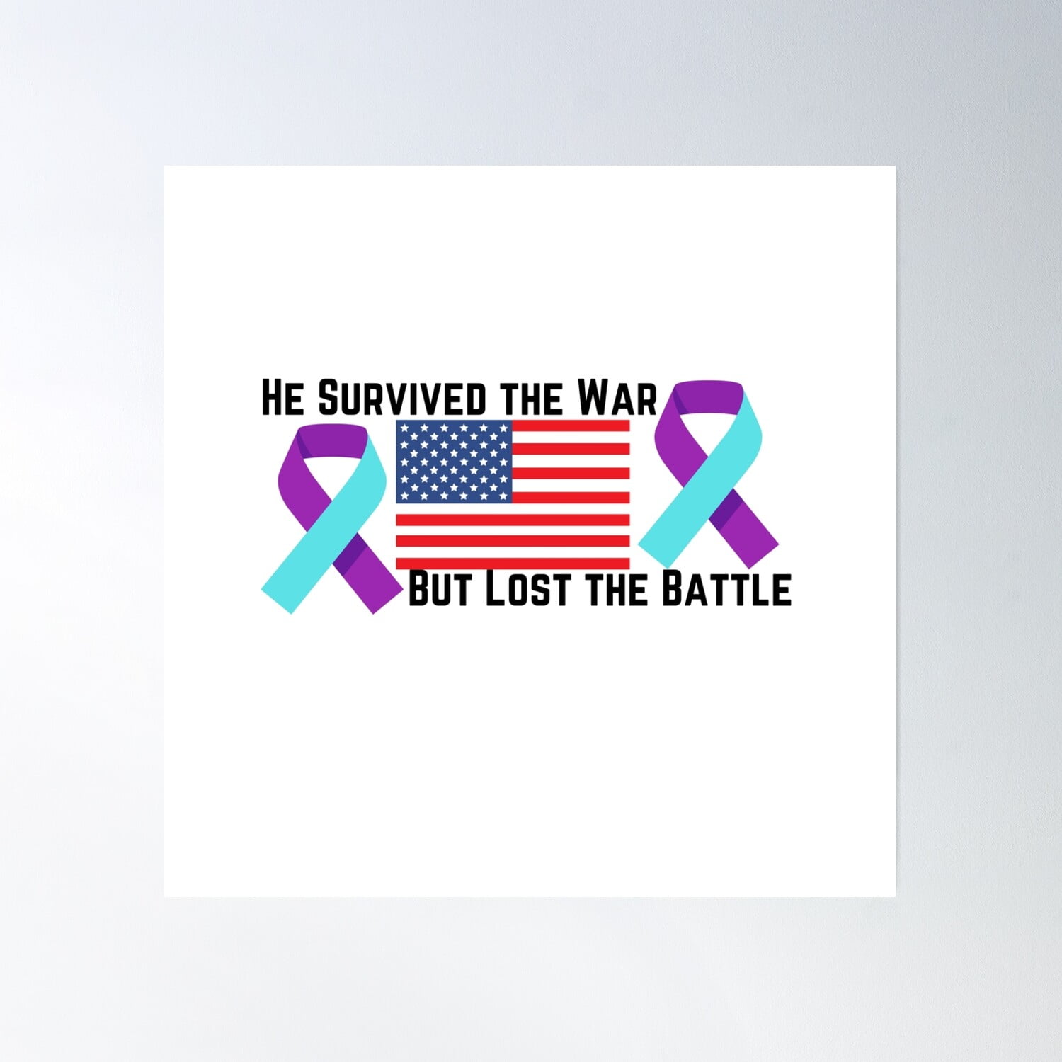 Ptsd Is Real Poster Wall Art, Modern Wall Decor, 30x30 UNFRAMED ...