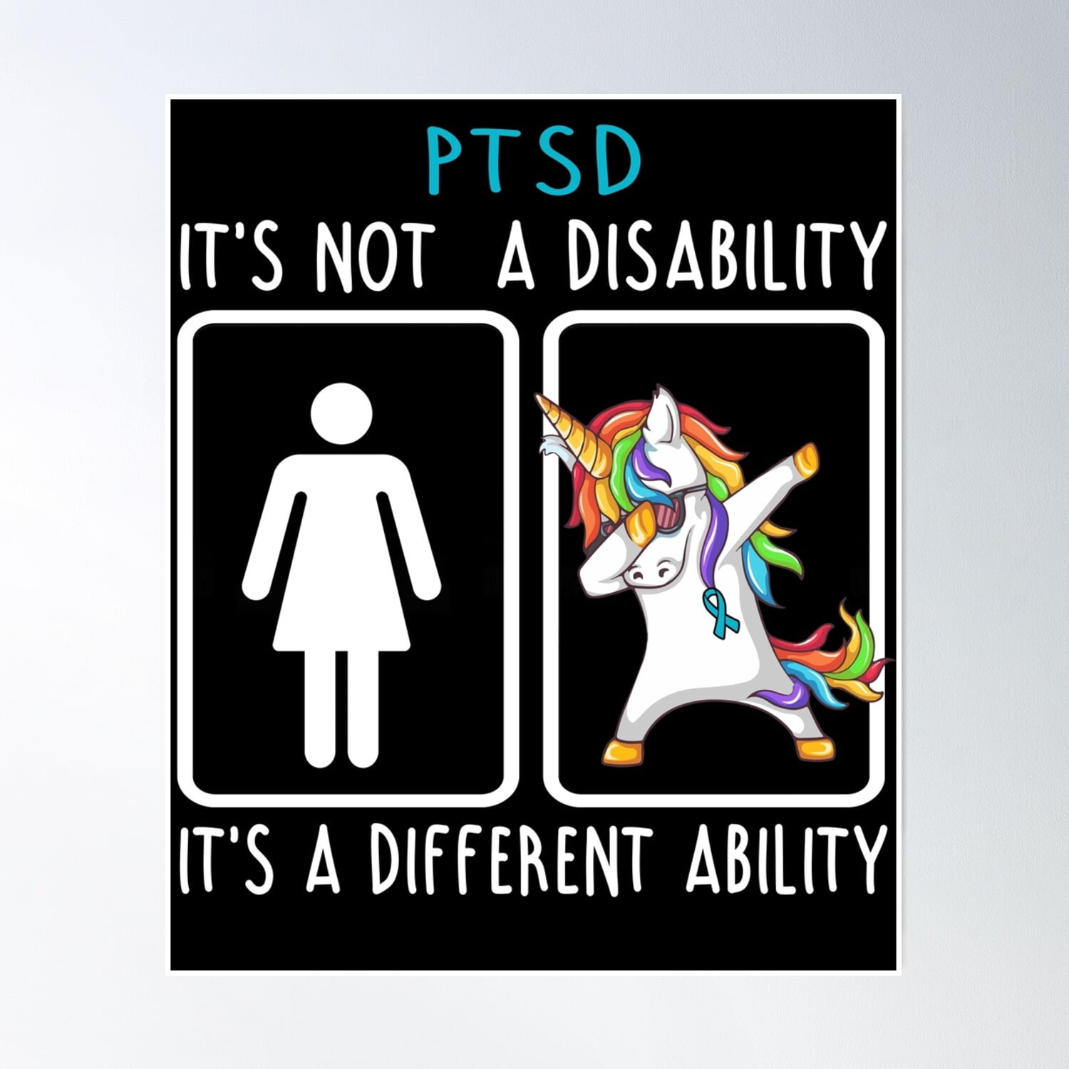 Ptsd It'S Not A Disability It'S A Different Ability Poster Wall Art ...