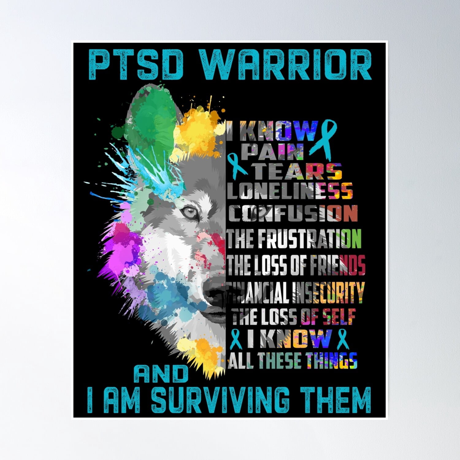 Ptsd Warrior - I Know All These Things And I Am Surviving Them Poster ...