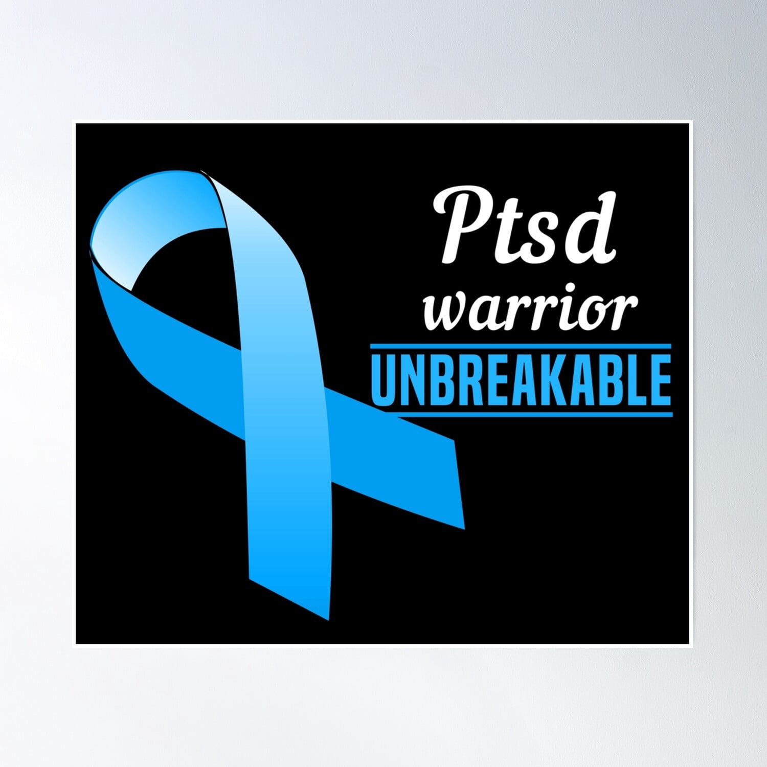 Ptsd Warrior Ptsd Awareness Poster Wall Art, Modern Wall Decor, 12x18 ...