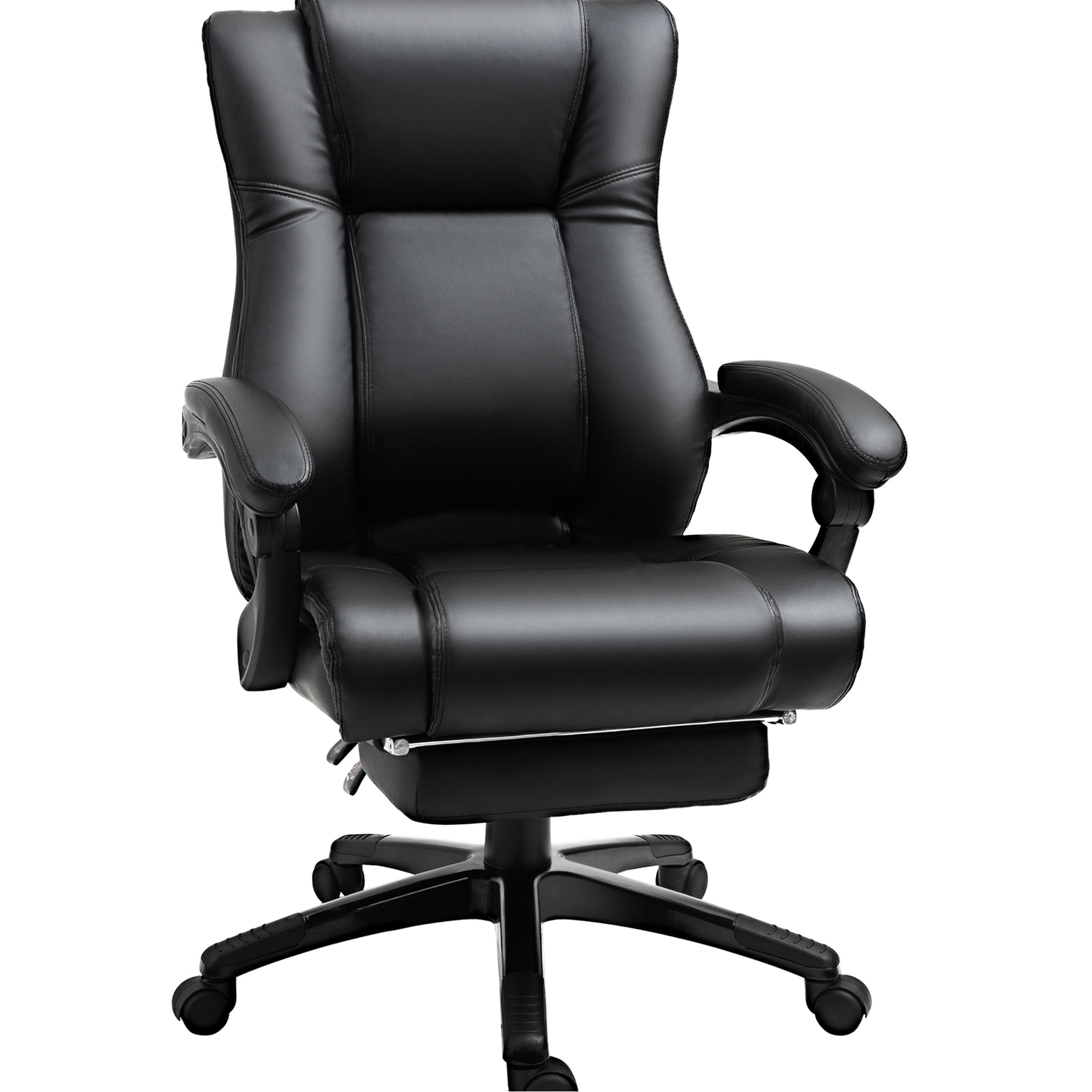 Pu Leather High Back Work Chair - Adjustable Height, Retractable ...