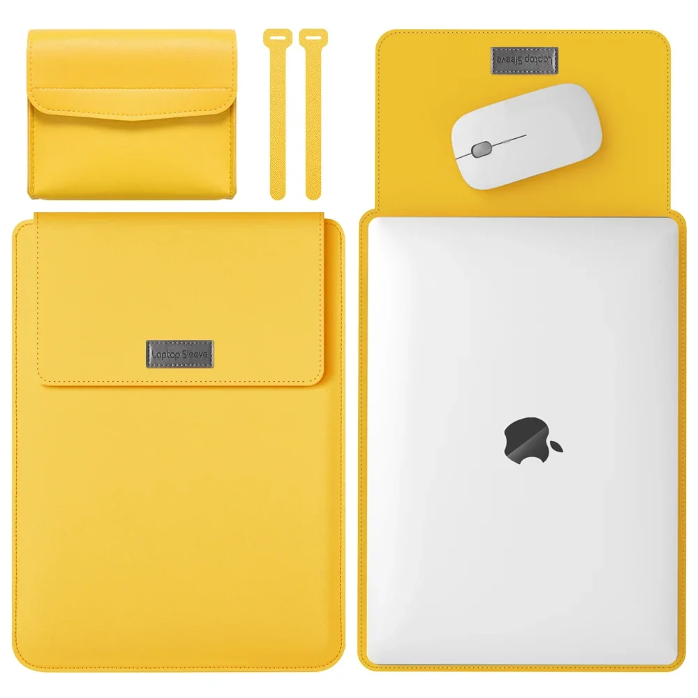 Pu Leather Laptop Sleeve Bag Case For Macbook Air Pro 16 14 13 M3 M2 M1 ...